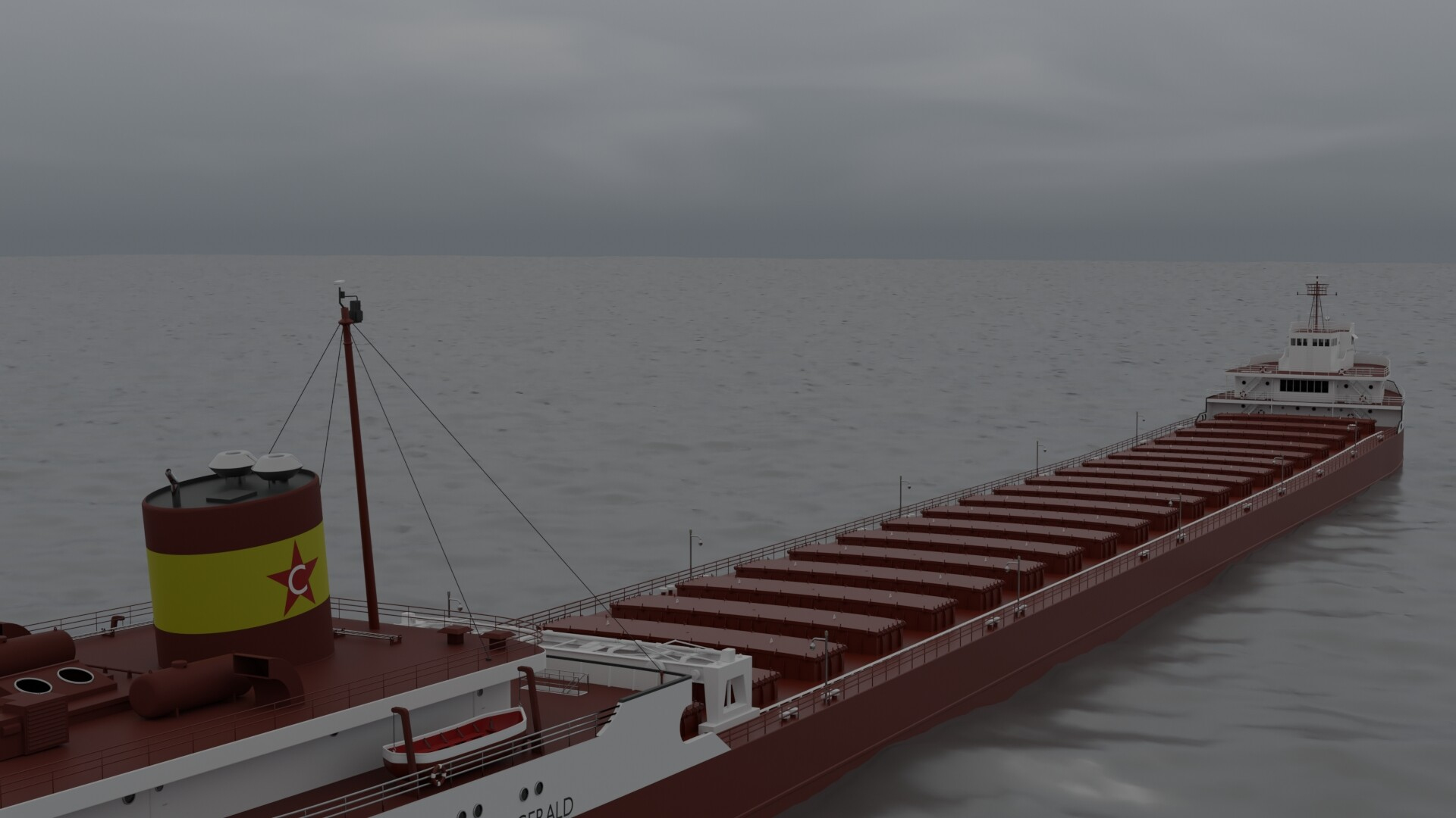 Edmund fitzgerald 3D model - TurboSquid 1708447