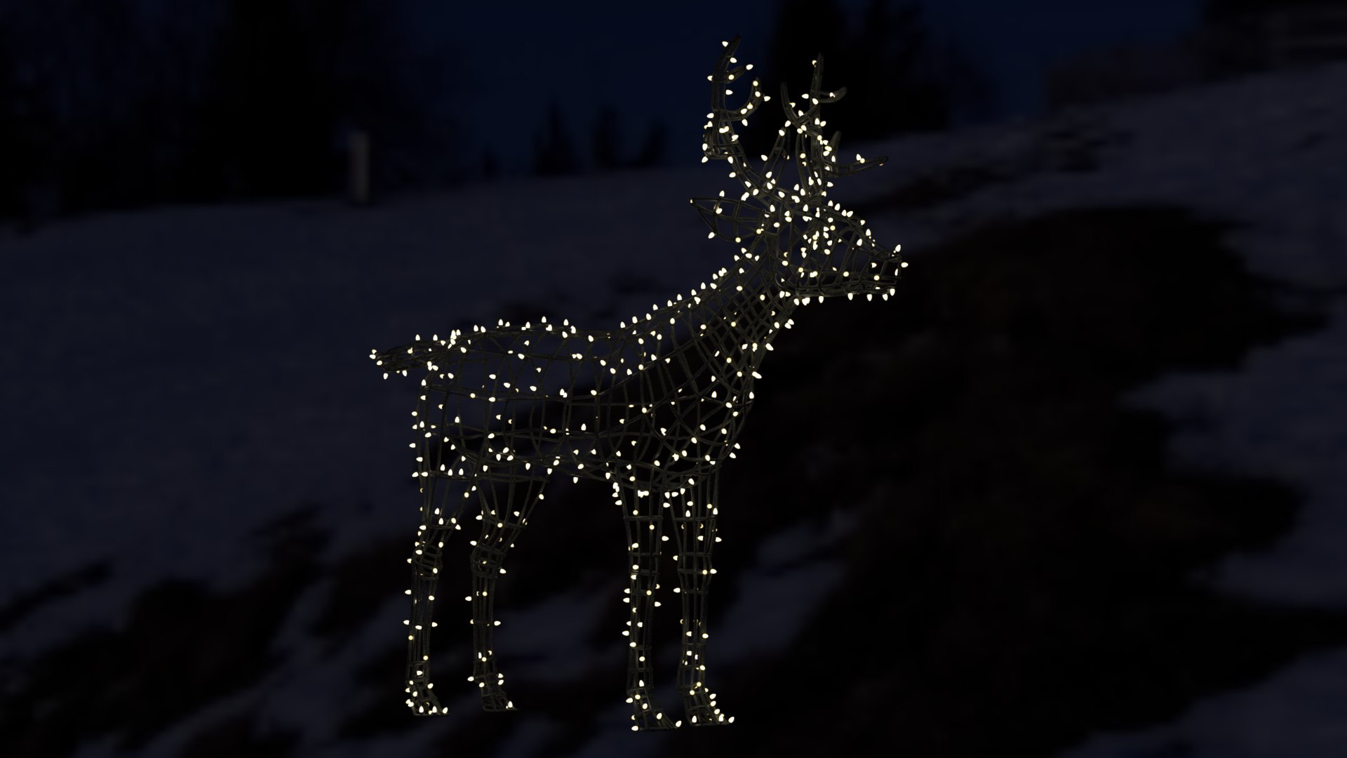 Maya Christmas Light Deer