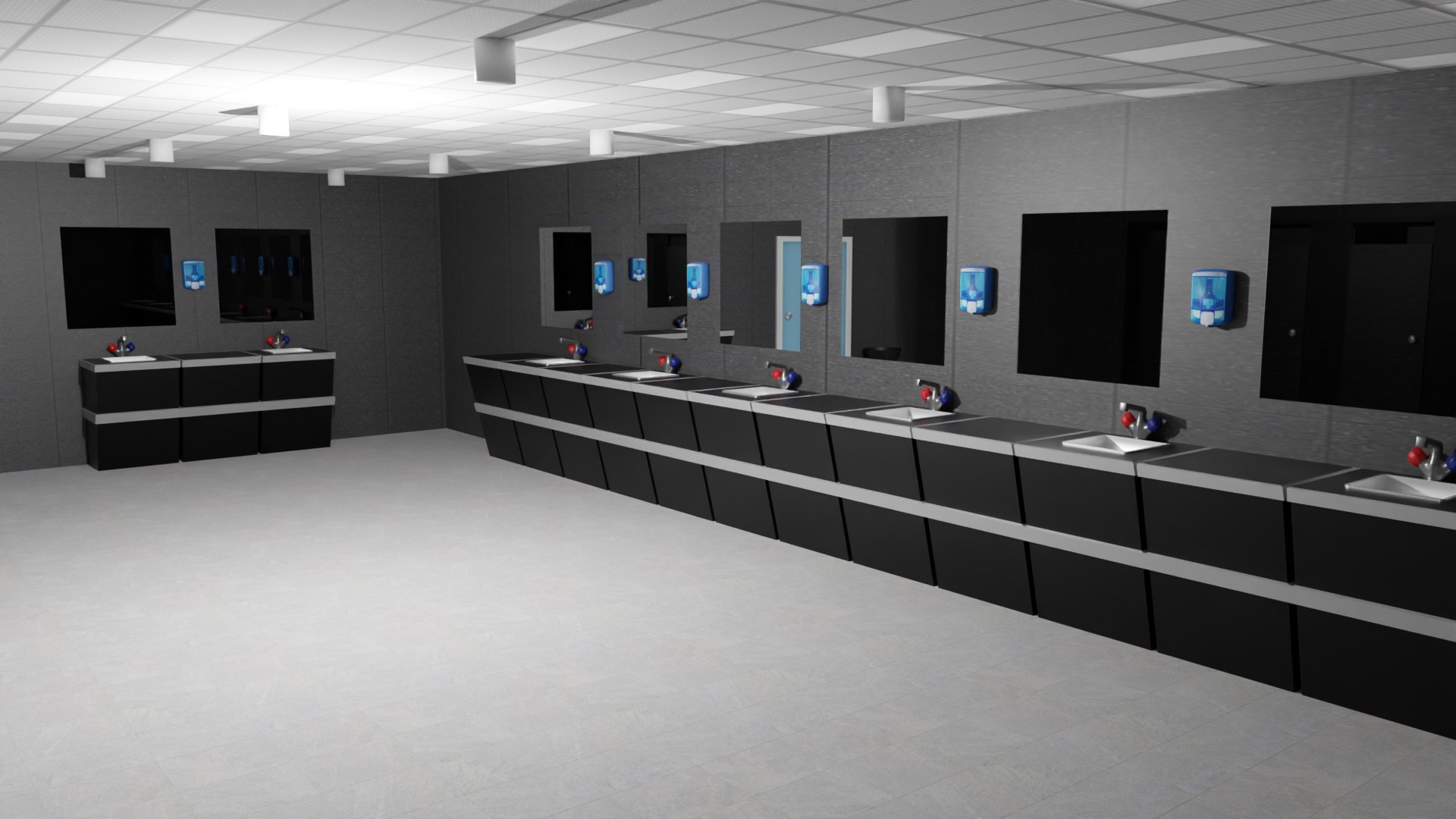 3D Restroom Interior Model - TurboSquid 2140835