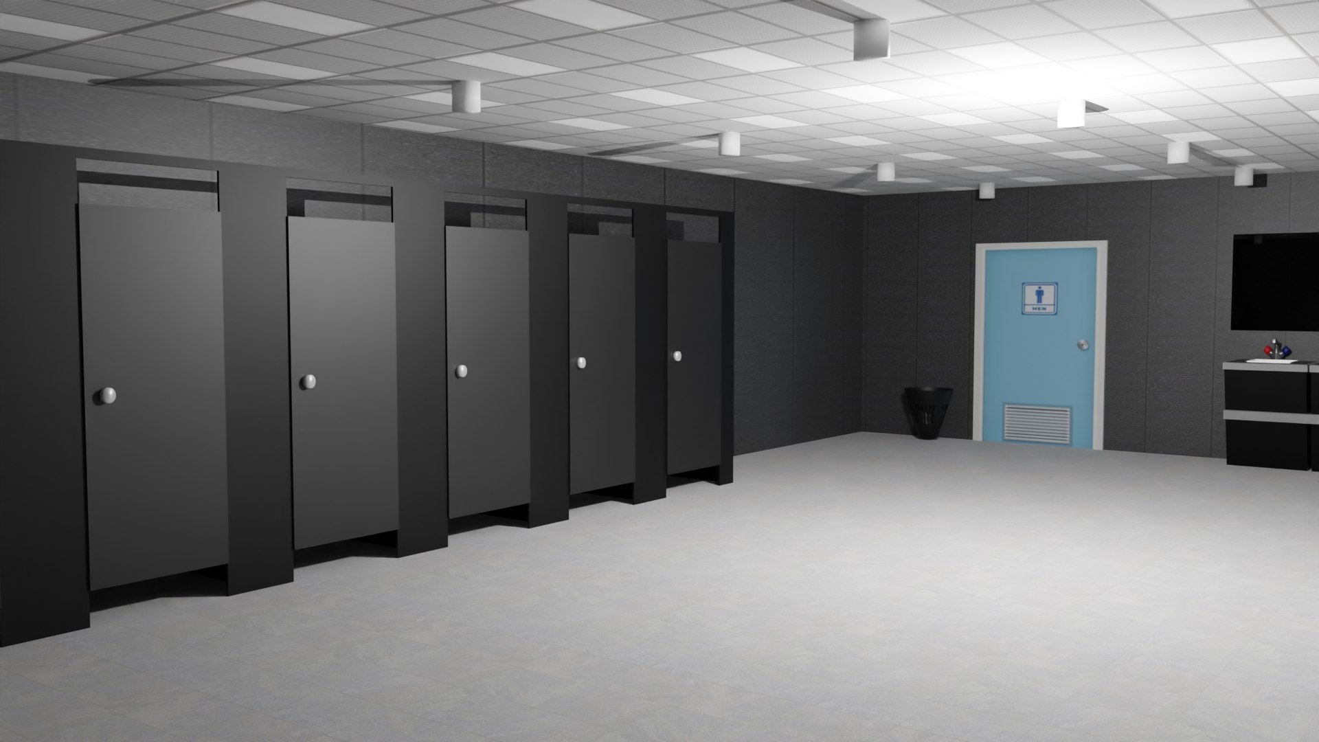 3D Restroom Interior Model - TurboSquid 2140835