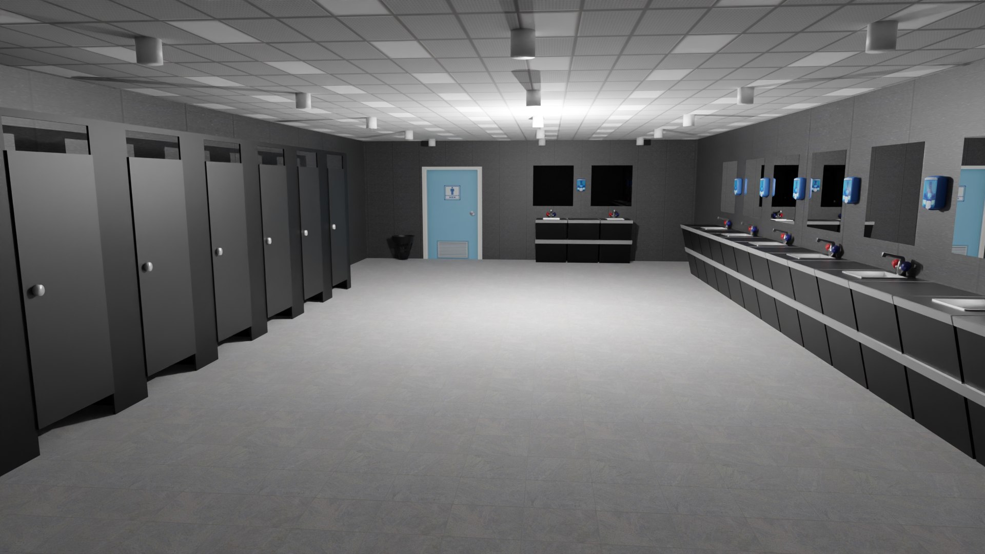 3D Restroom Interior Model - TurboSquid 2140835