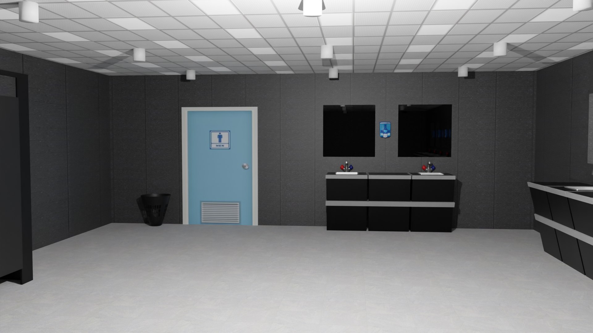 3D Restroom Interior Model - TurboSquid 2140835