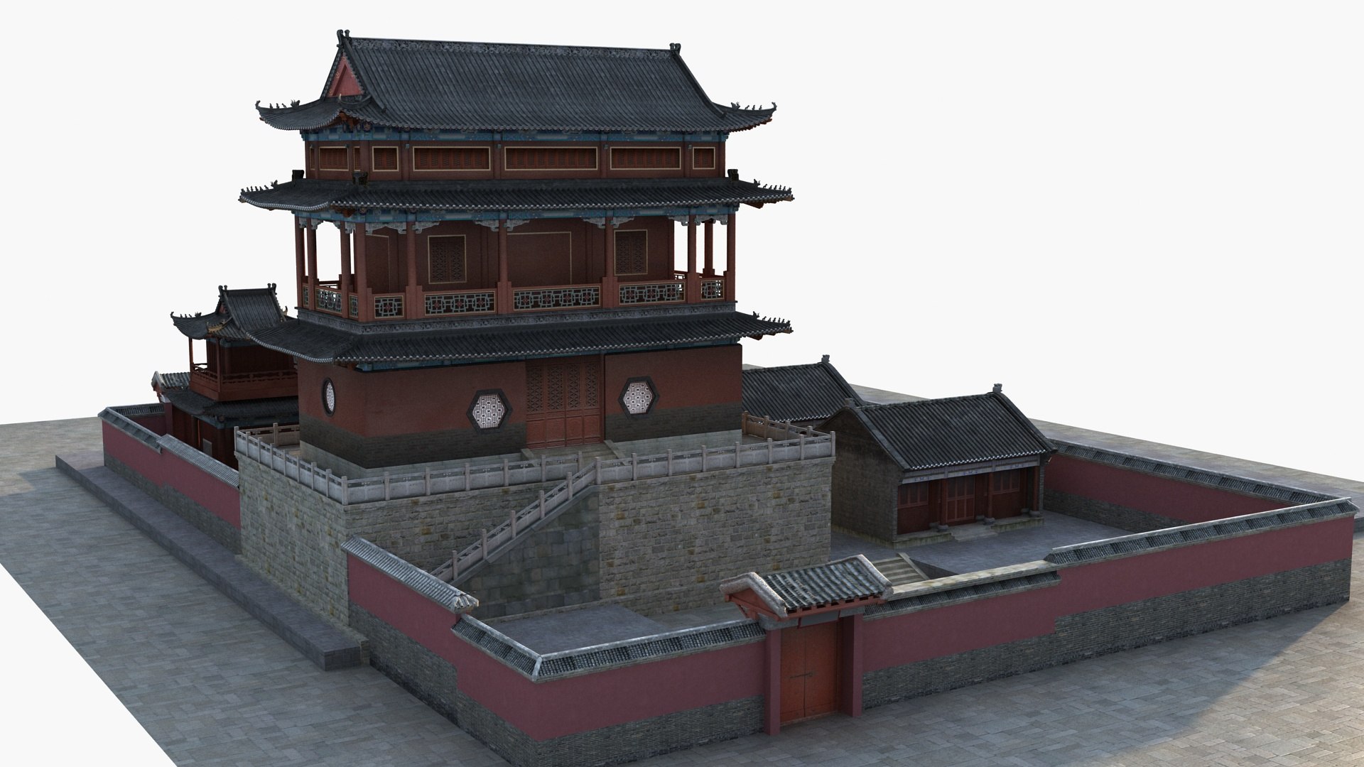 3D Model Chinese Temple - TurboSquid 1671480