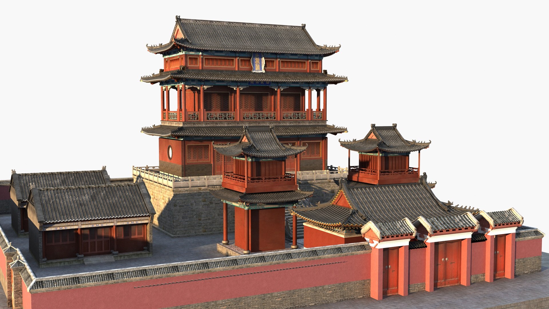 3D Model Chinese Temple - TurboSquid 1671480
