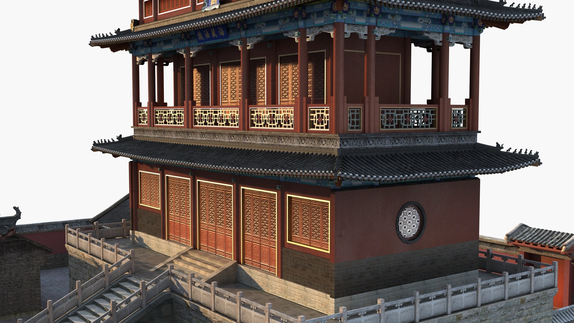 3D Model Chinese Temple - TurboSquid 1671480