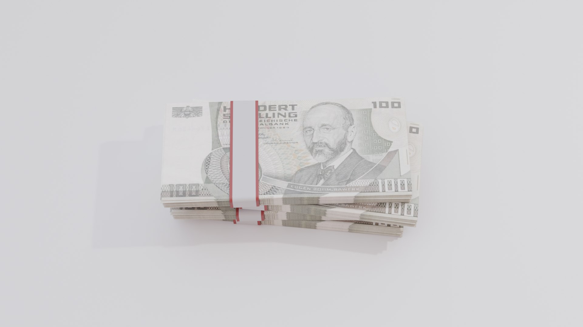 3D 100 Austrian Schilling Currency - TurboSquid 2416373