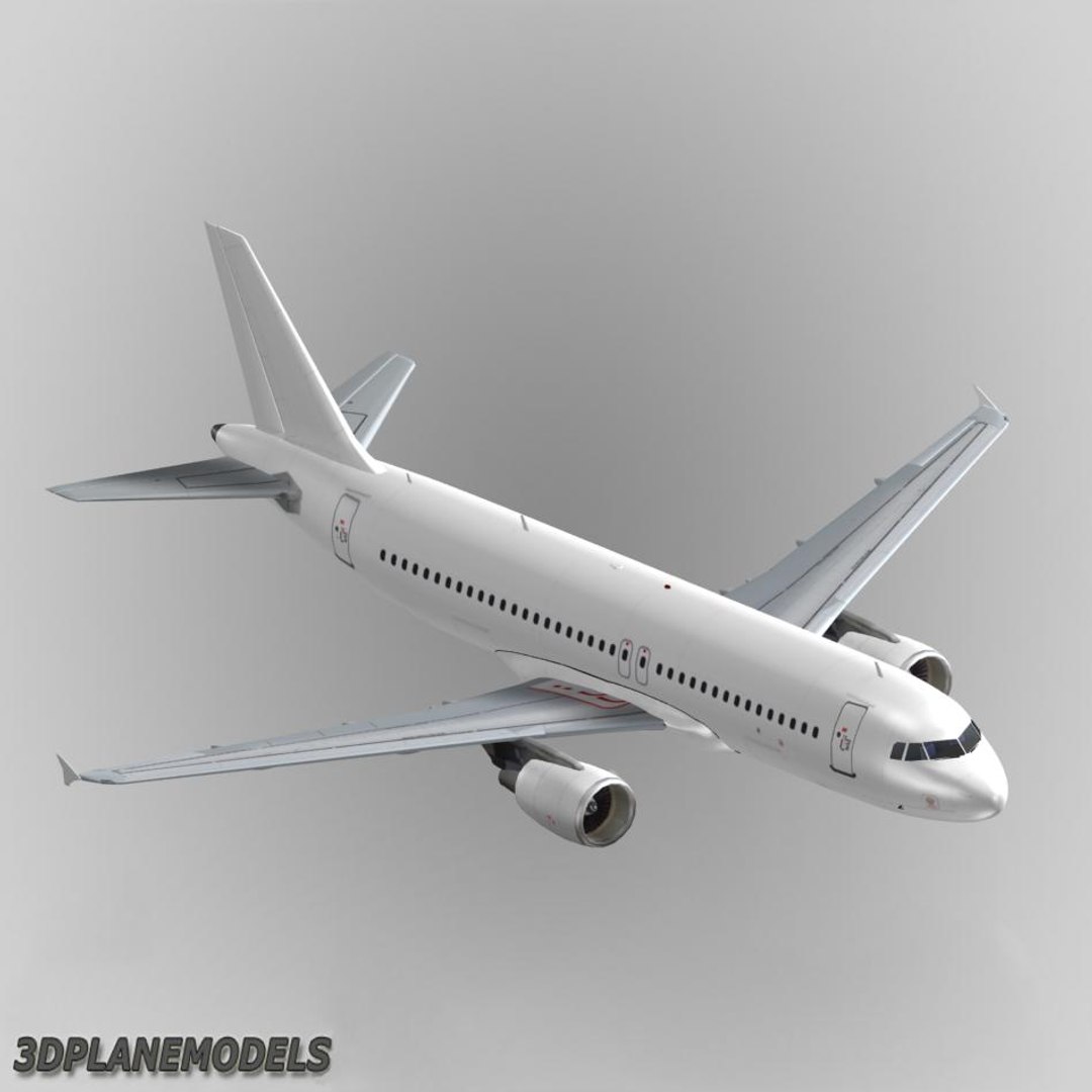 Airbus A320 Generic White 3d Max