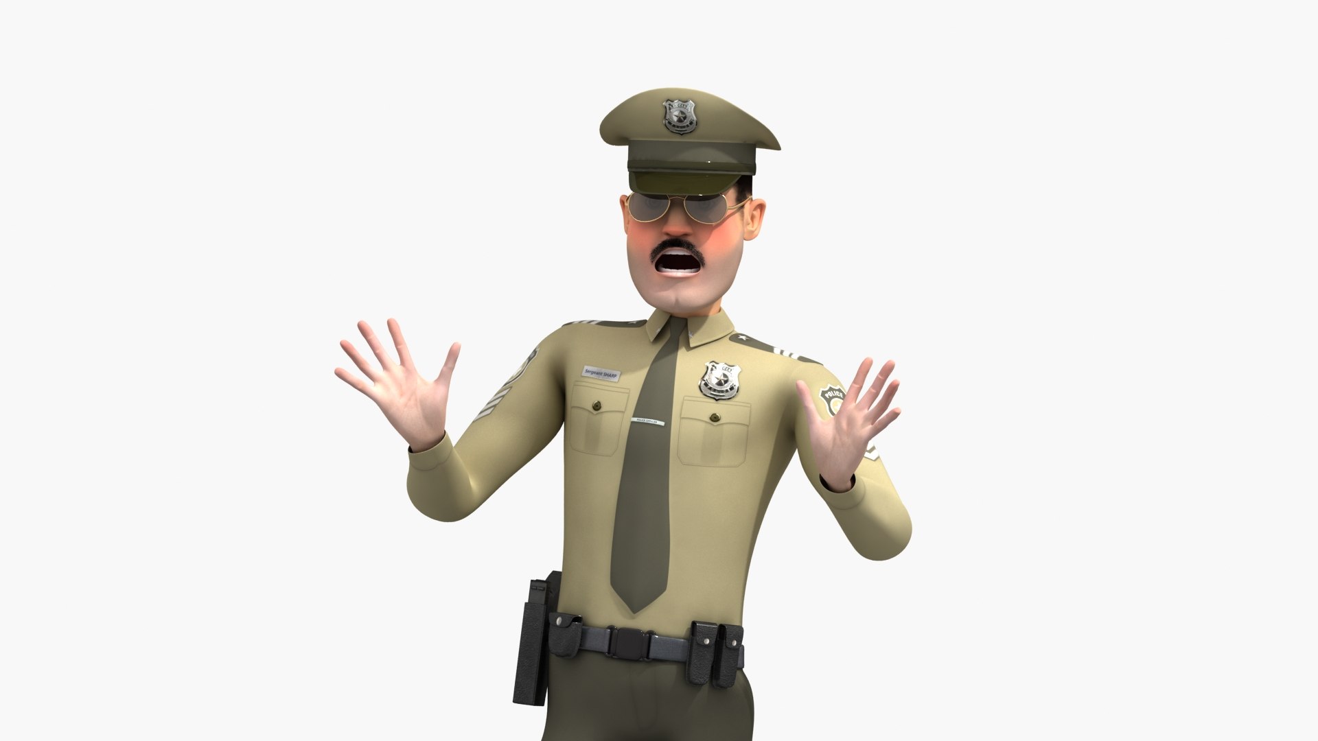 Cartoon Police 3D Model - TurboSquid 2007366