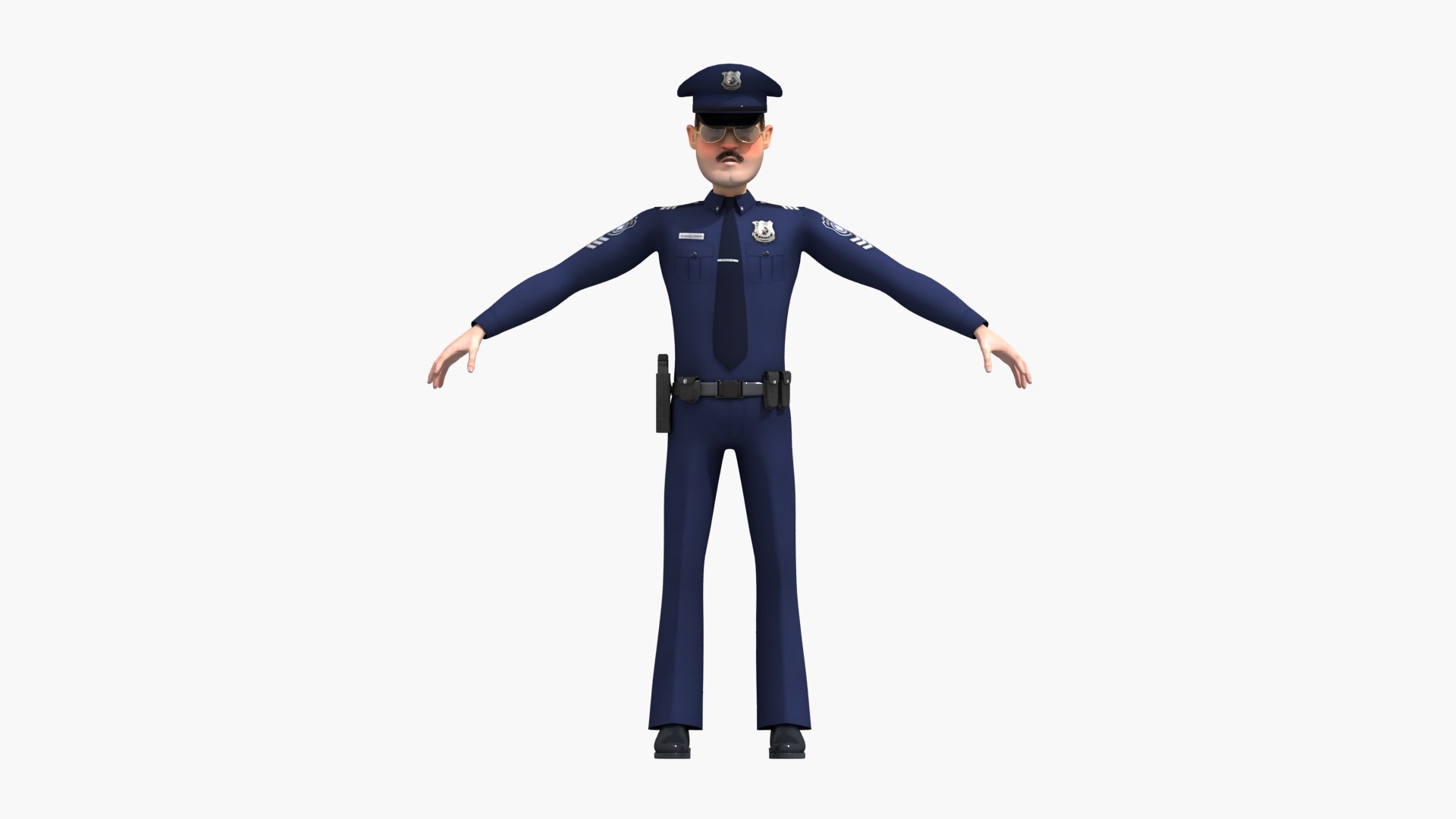Cartoon Police 3D Model - TurboSquid 2007366