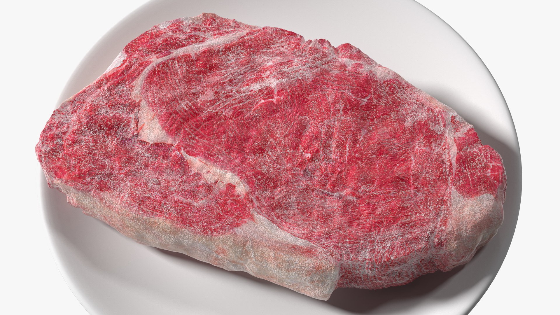 Meat Slice Frozen On Plates 3D Model - TurboSquid 1947478