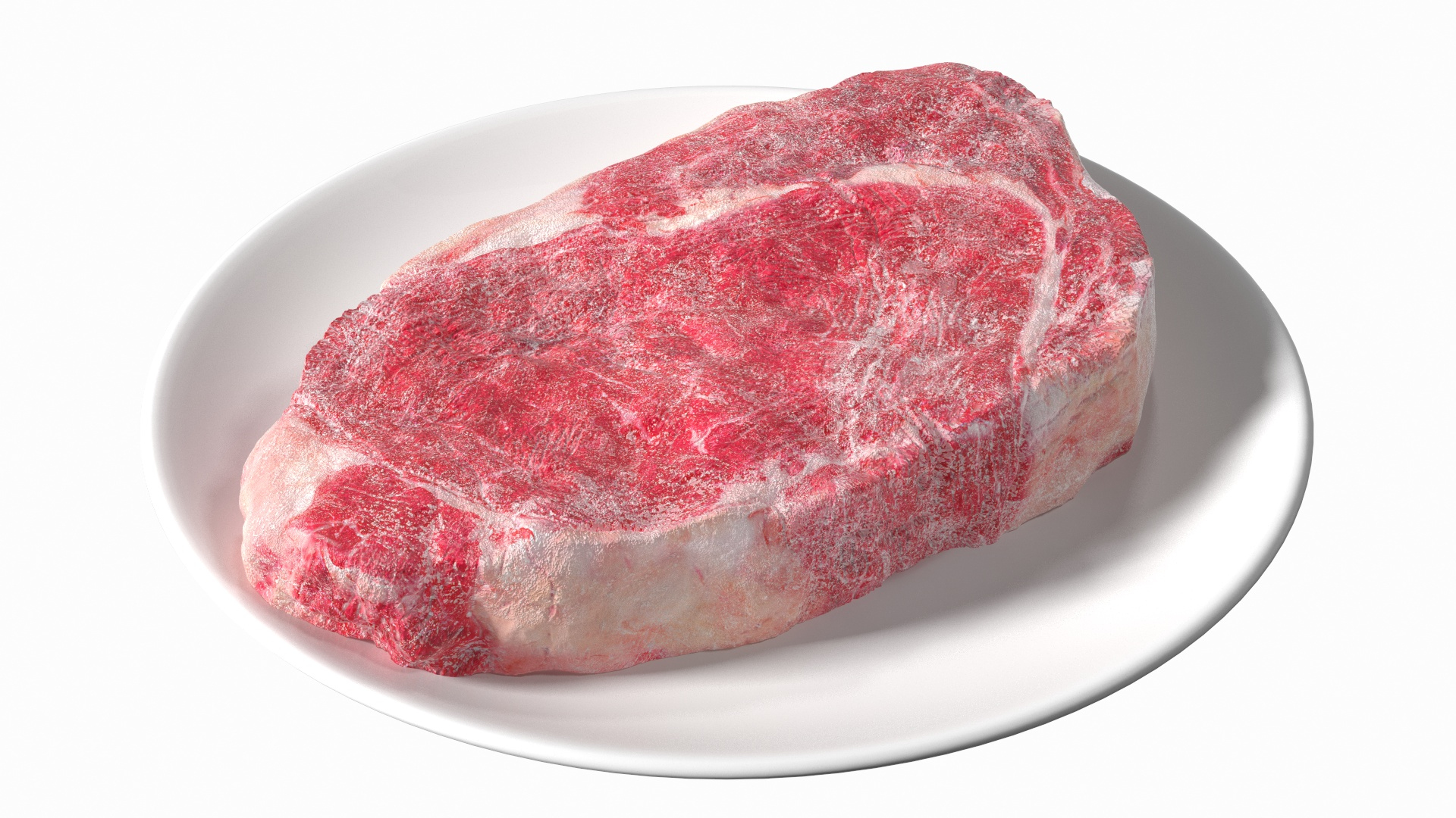 Meat Slice Frozen On Plates 3D Model - TurboSquid 1947478