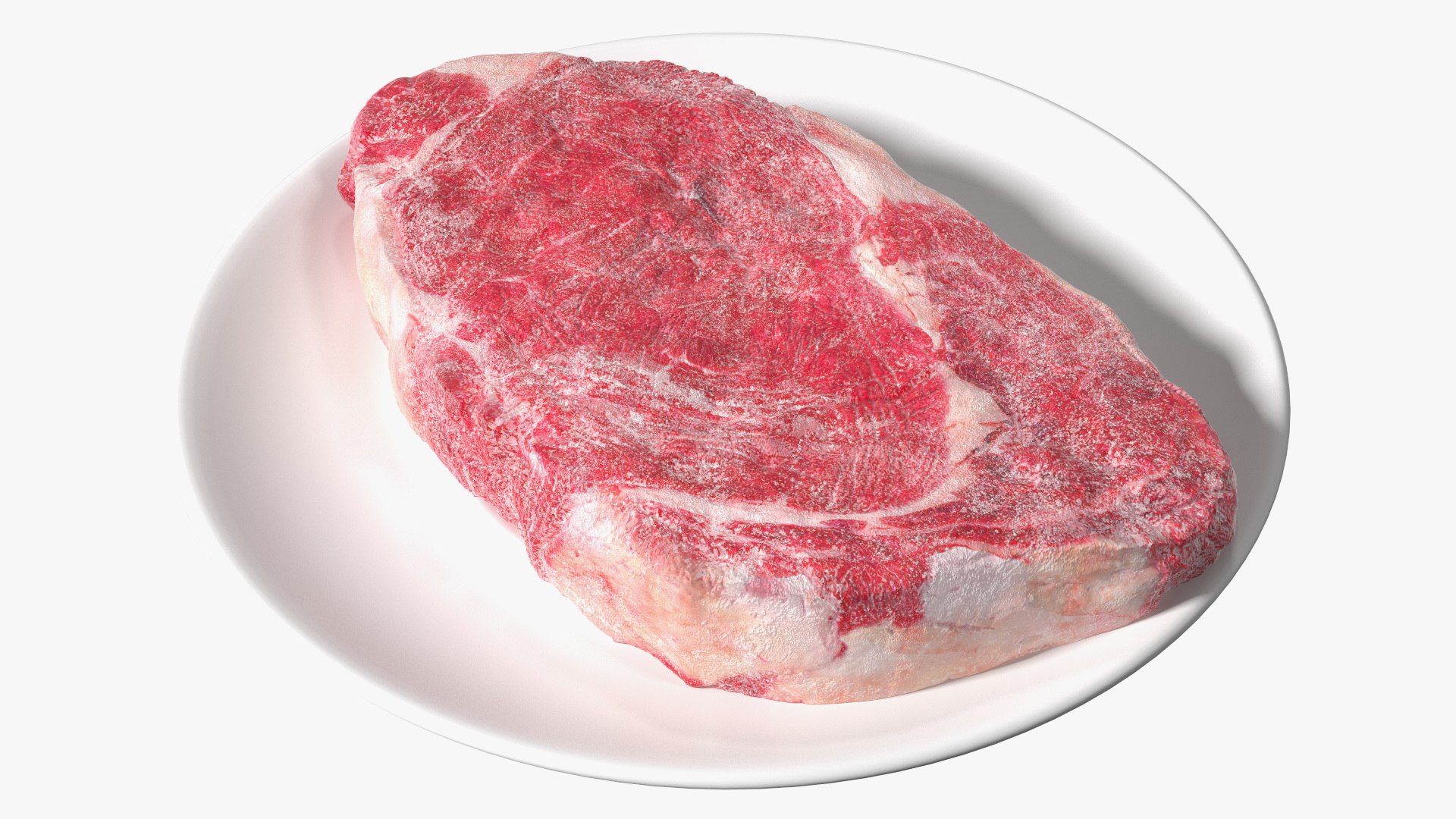 Meat Slice Frozen On Plates 3D Model - TurboSquid 1947478