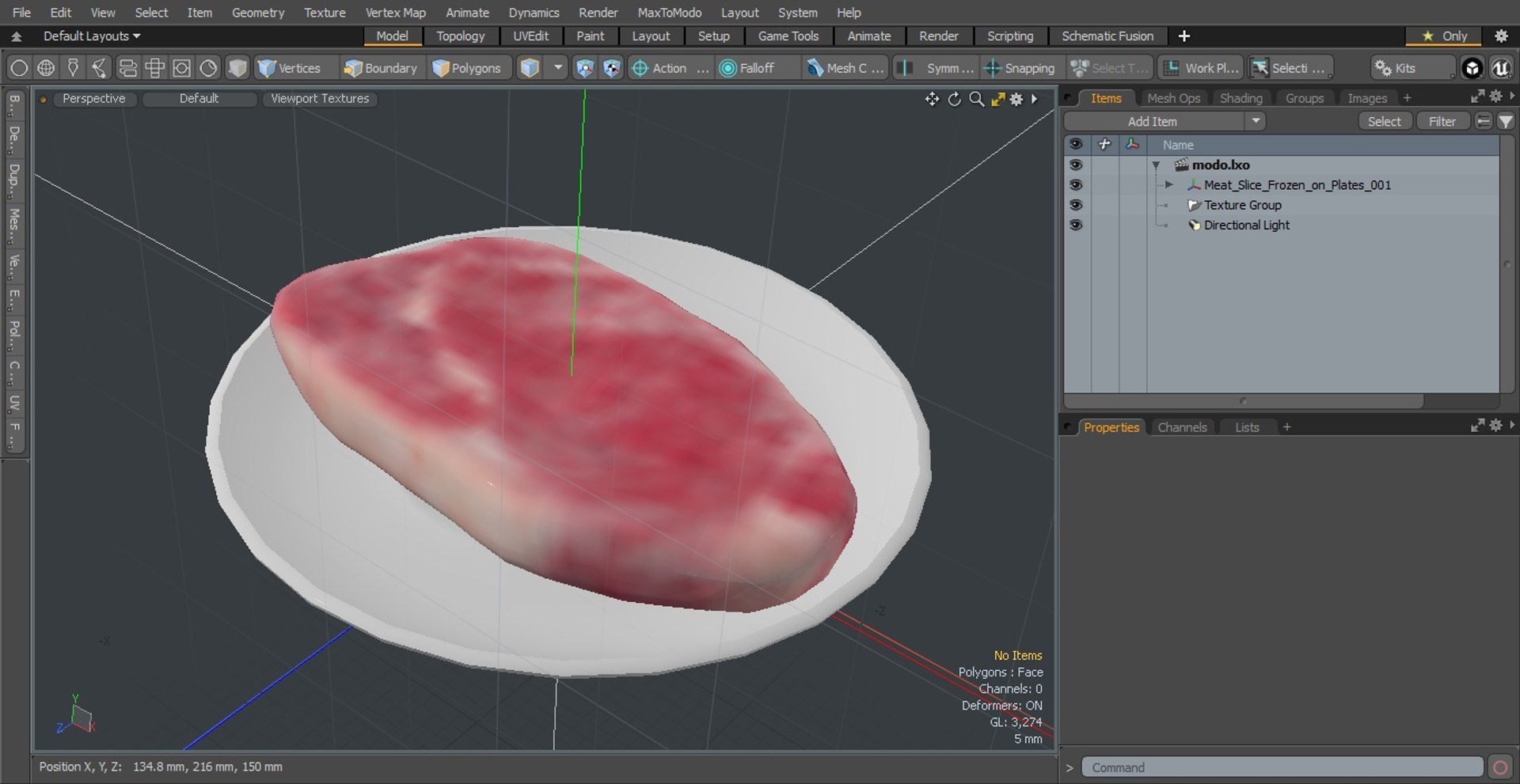 Meat Slice Frozen on Plates 3D model - TurboSquid 1947478