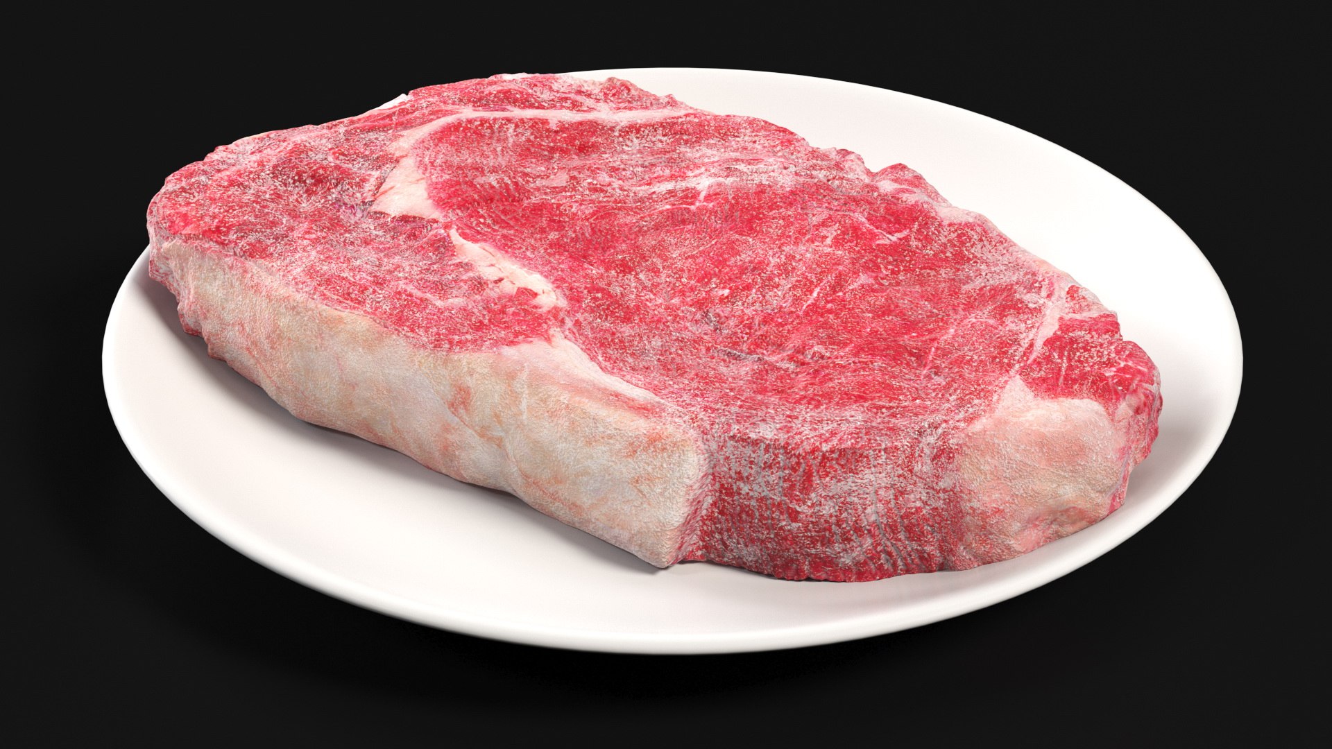 Meat Slice Frozen On Plates 3D Model - TurboSquid 1947478
