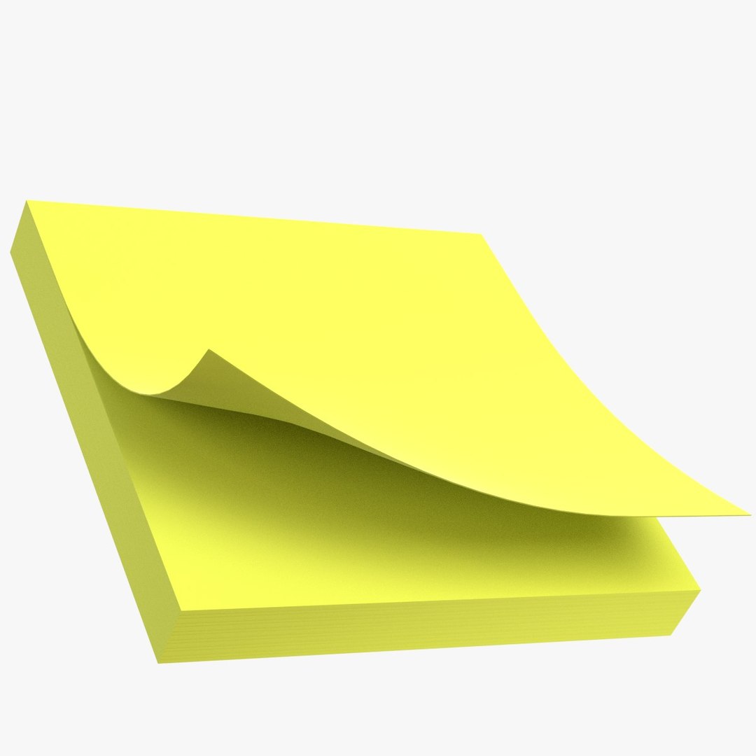 Memo note block 3D model - TurboSquid 1465529