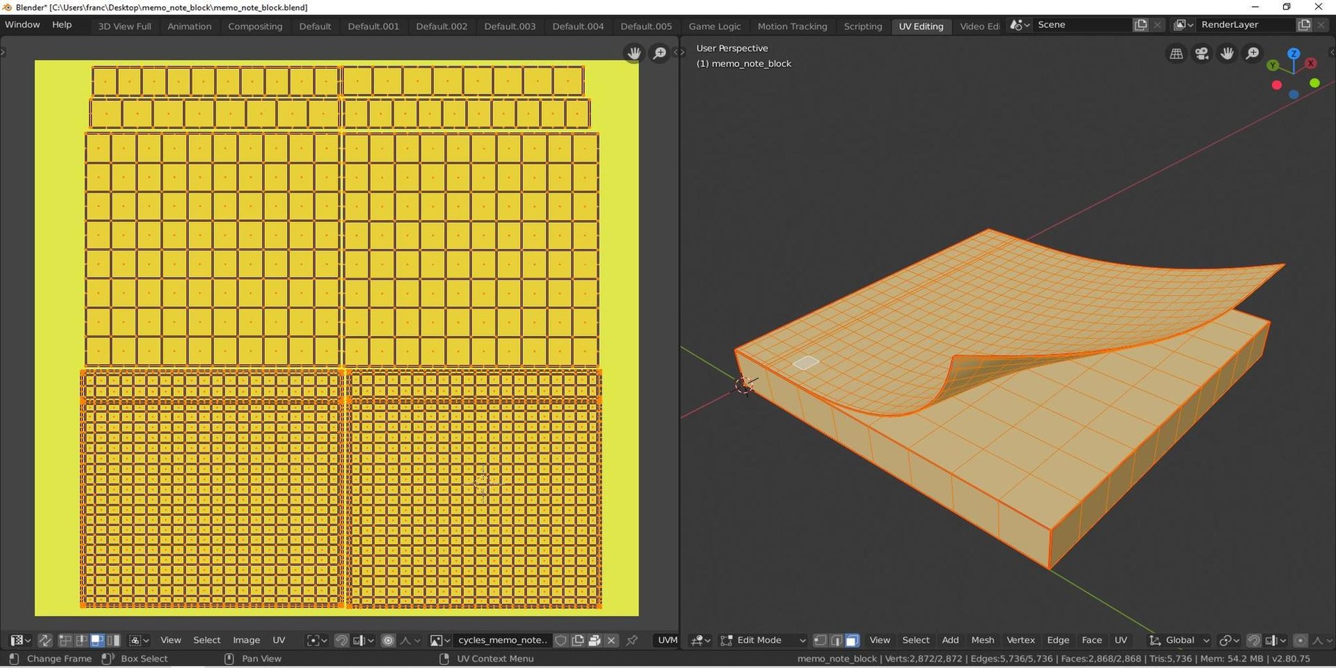 Memo Note Block 3D Model - TurboSquid 1465529