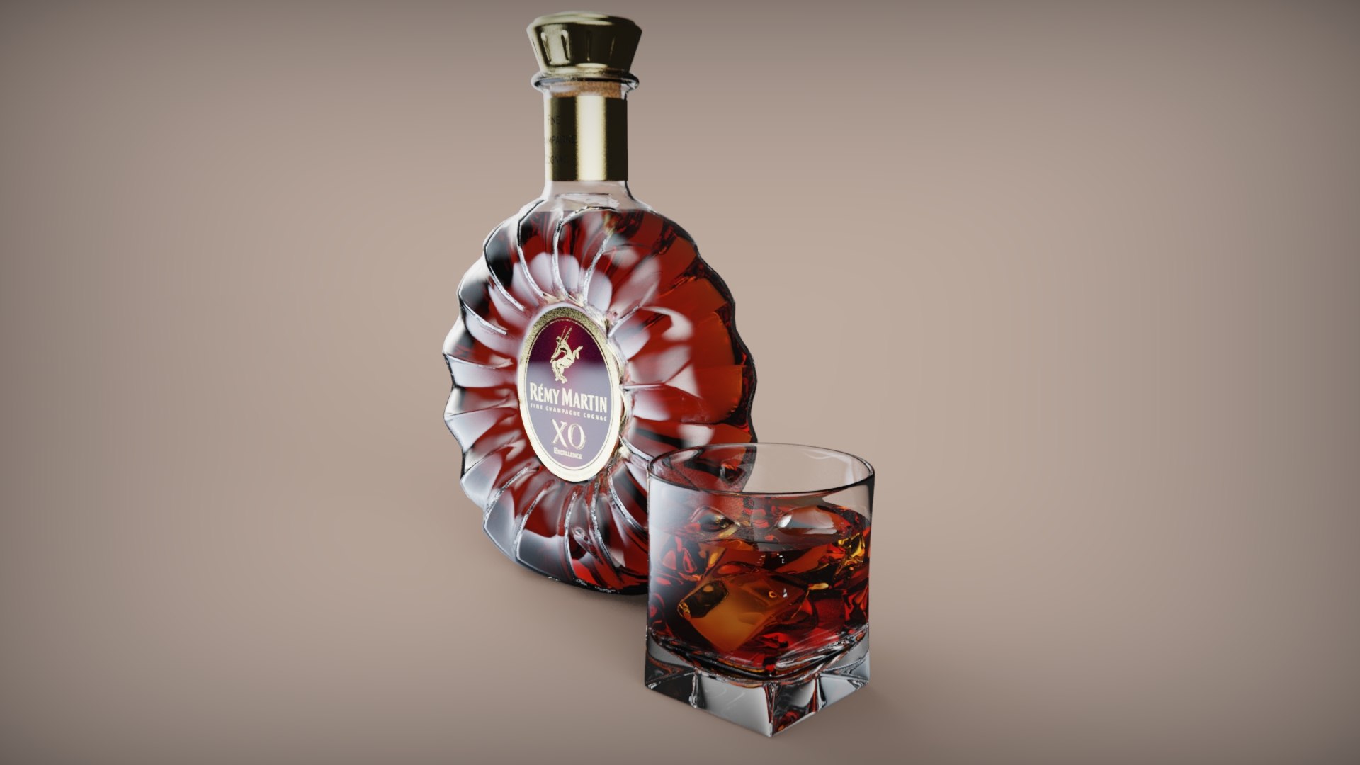 3D cognac remy martin xo model - TurboSquid 1622162