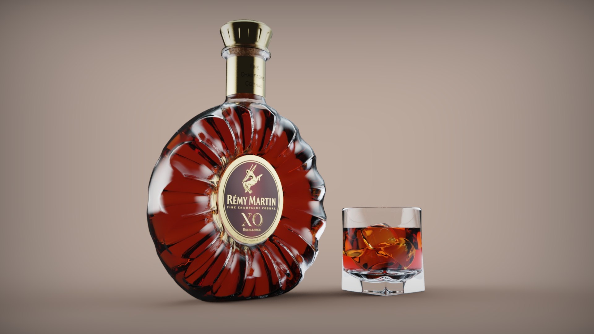 3D cognac remy martin xo model - TurboSquid 1622162