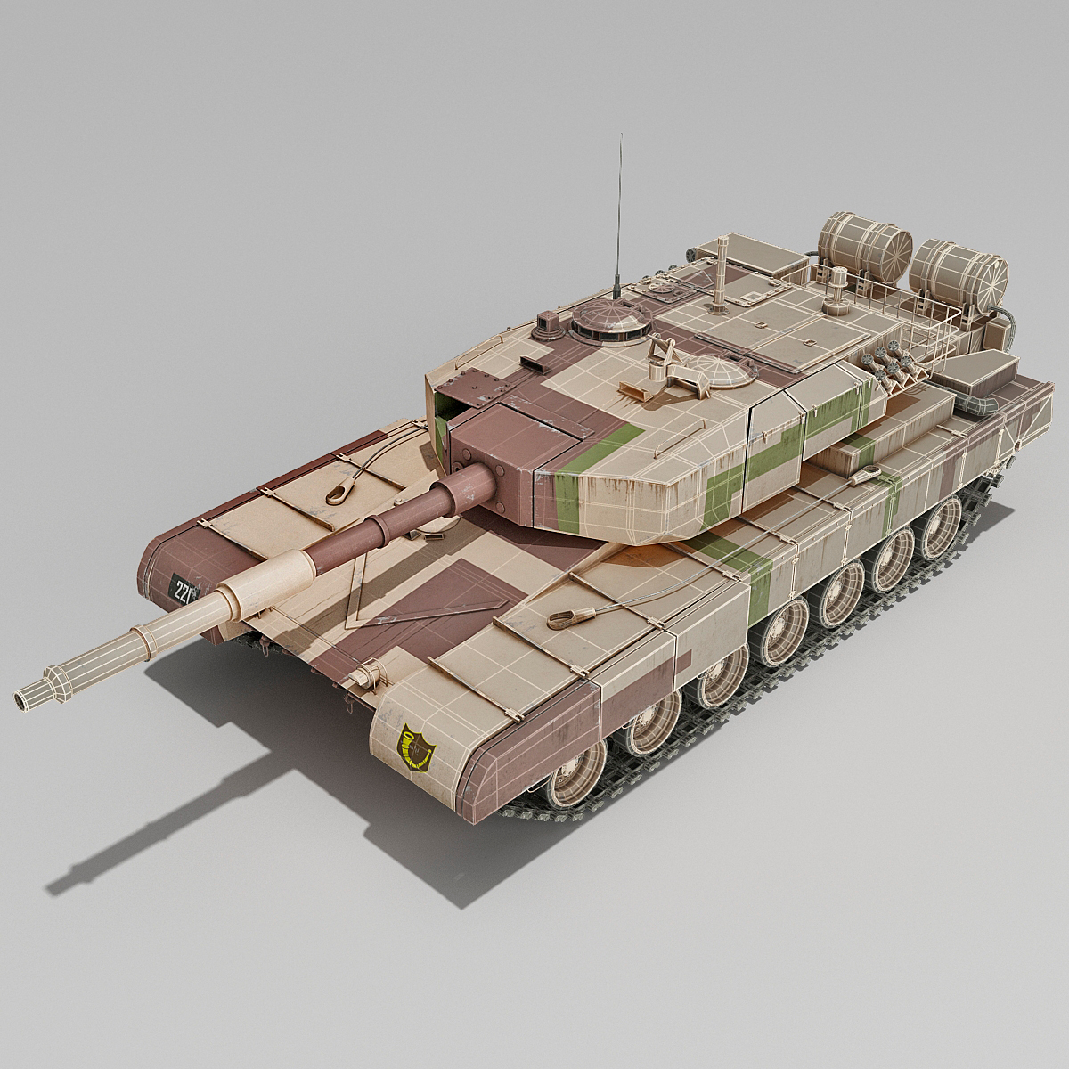 indian arjun tank main 3d obj