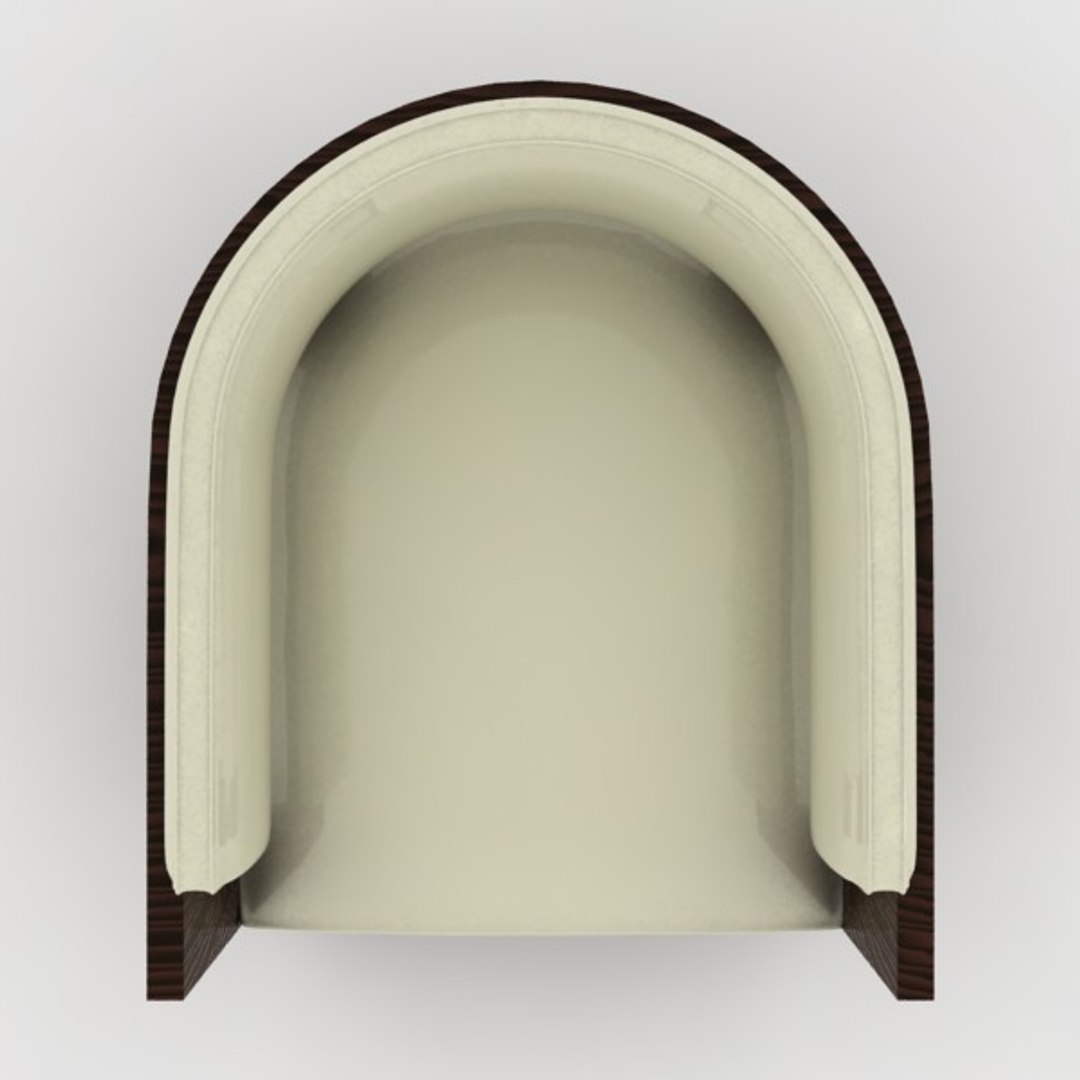 3d Model Curve Chair Armchair
