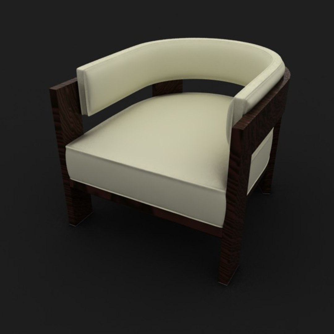 3d Model Curve Chair Armchair