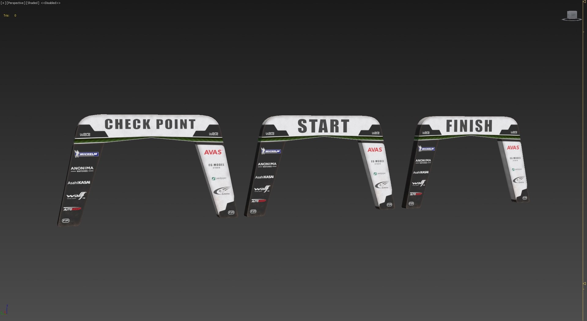 3D Start Finish Checkpoint Model - TurboSquid 1652560