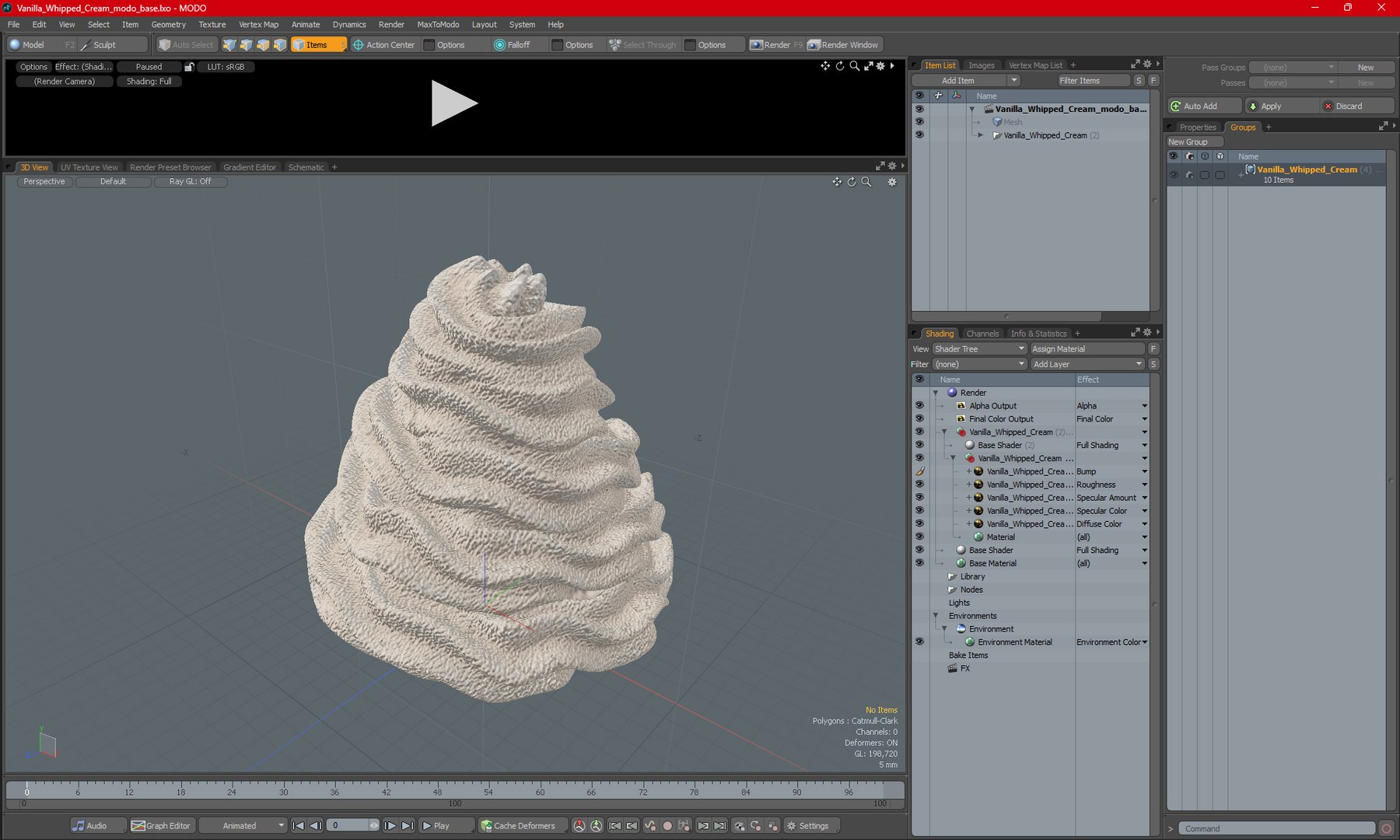 Vanilla Whipped Cream For 3D Print 3D Model - TurboSquid 2256859