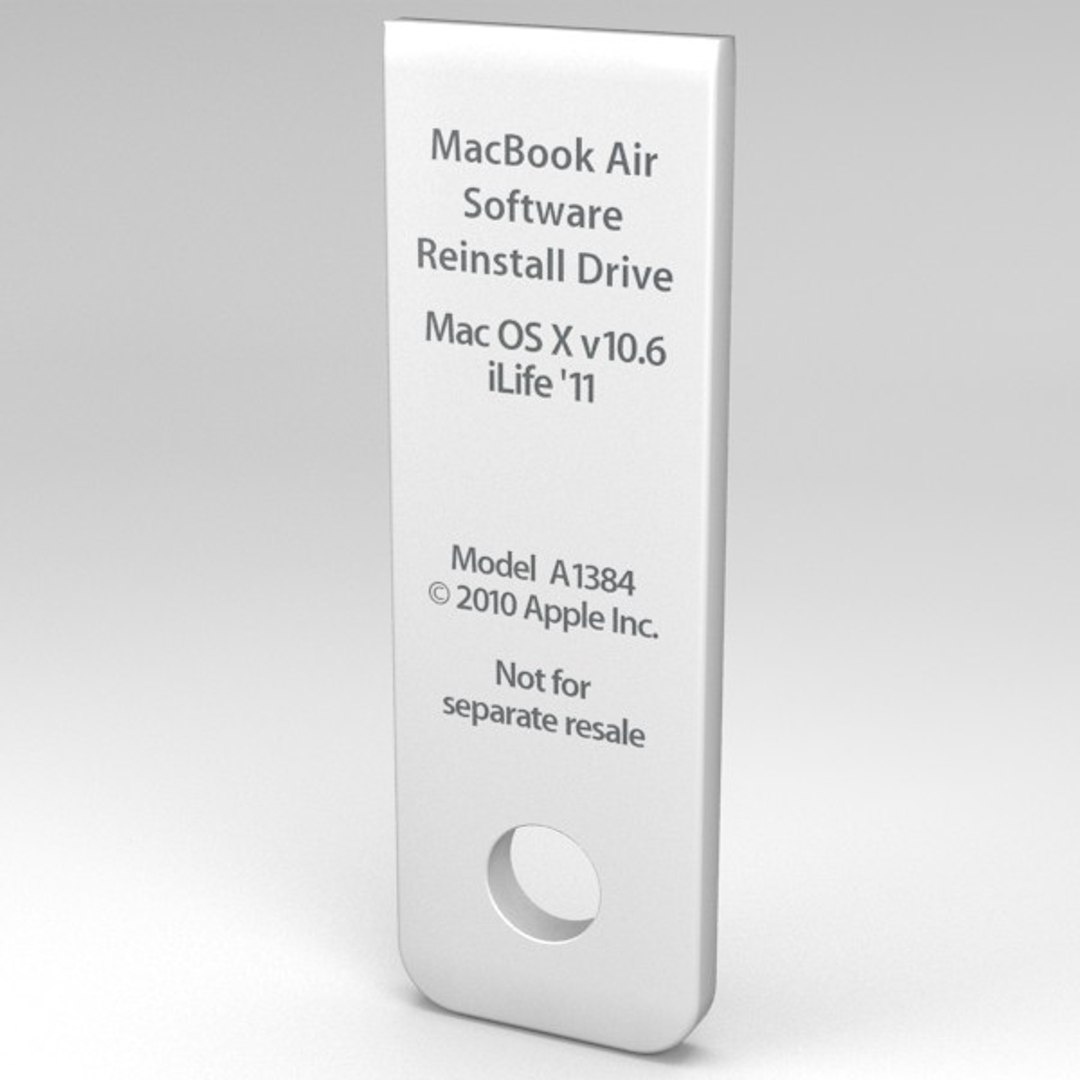 3d Model Apple Macbook Air Usb