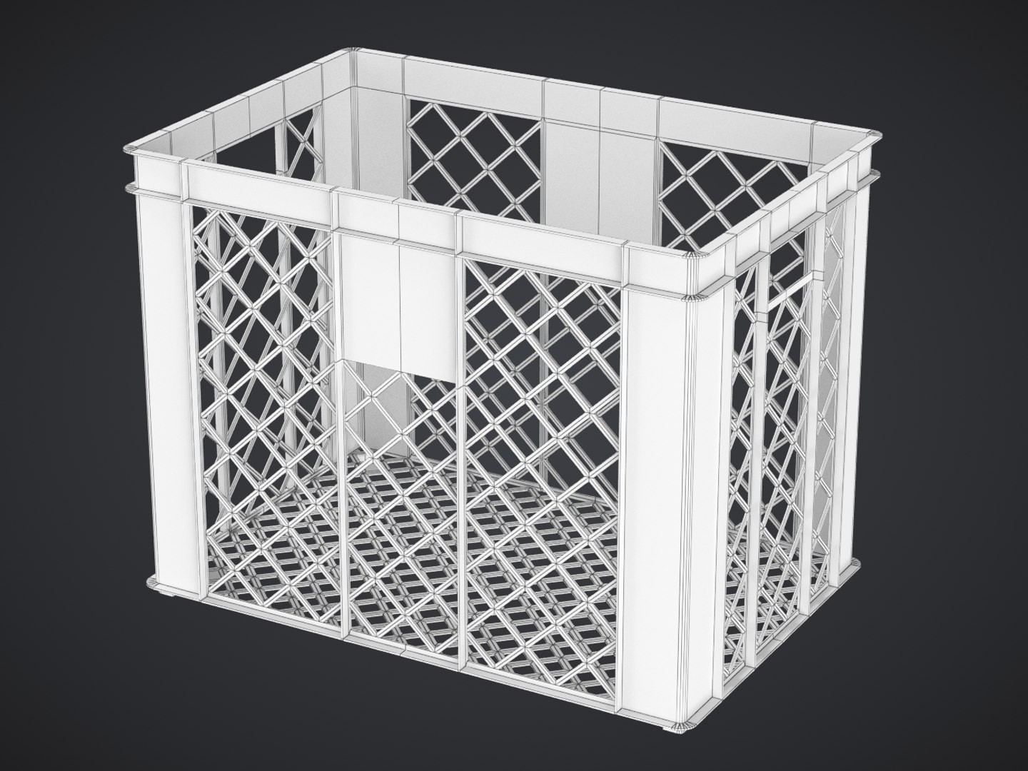 3D Plastic Storage Crate Model - TurboSquid 1262035