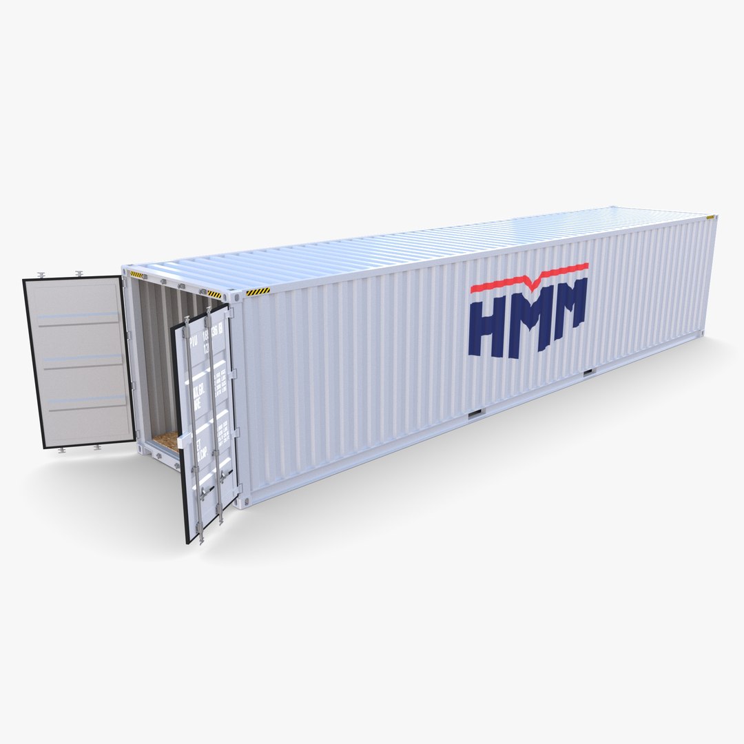 40ft Shipping Container HMM V1 3D Model - TurboSquid 1778448
