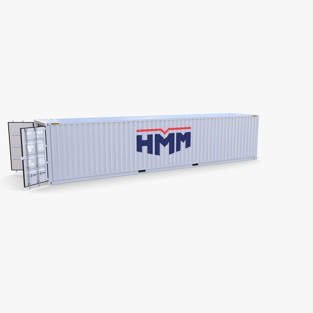 40ft Shipping Container HMM V1 3D Model - TurboSquid 1778448