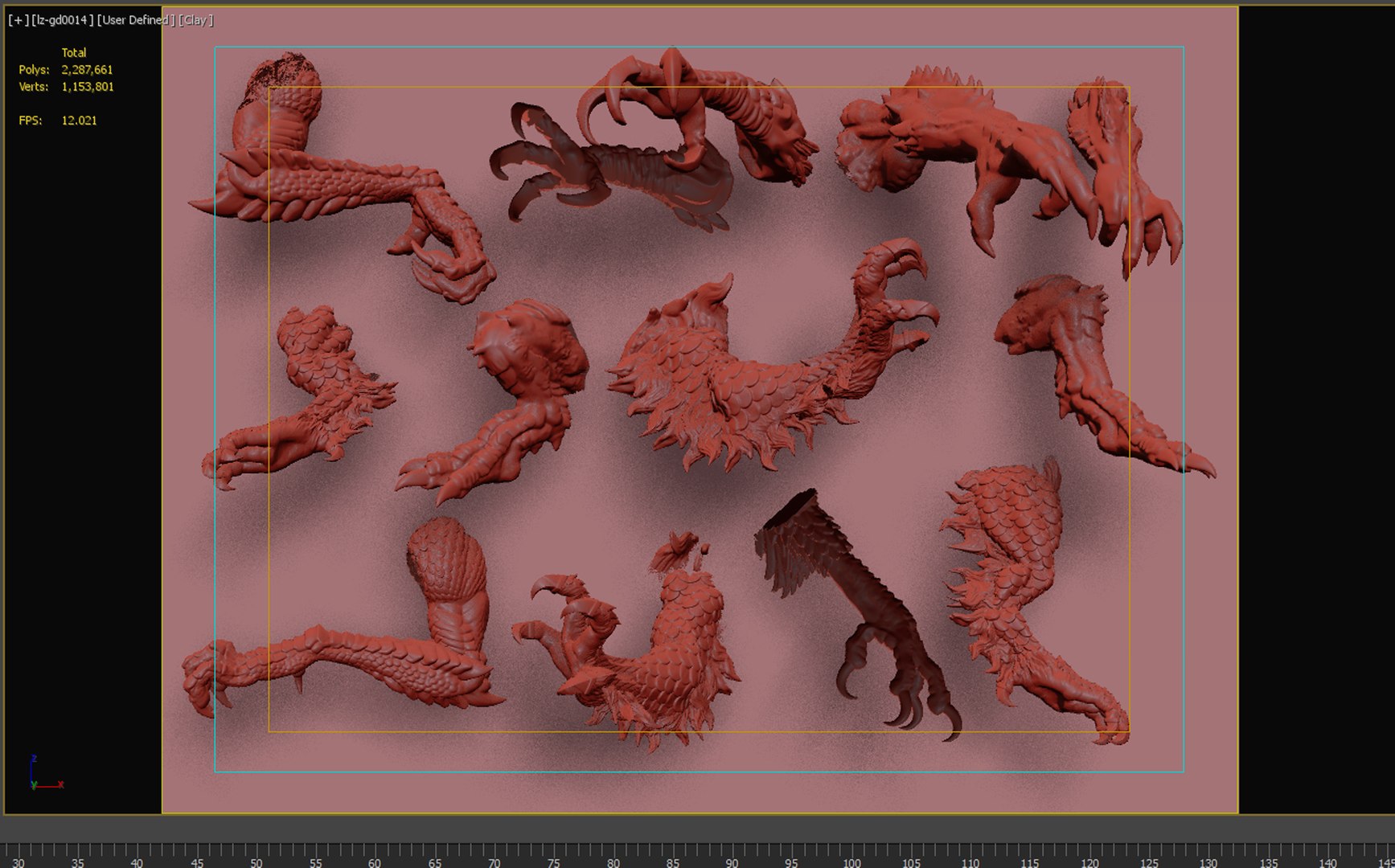 Dragon Claw Monster Hand Sculpture Dragon Leg Collection 3D Model ...