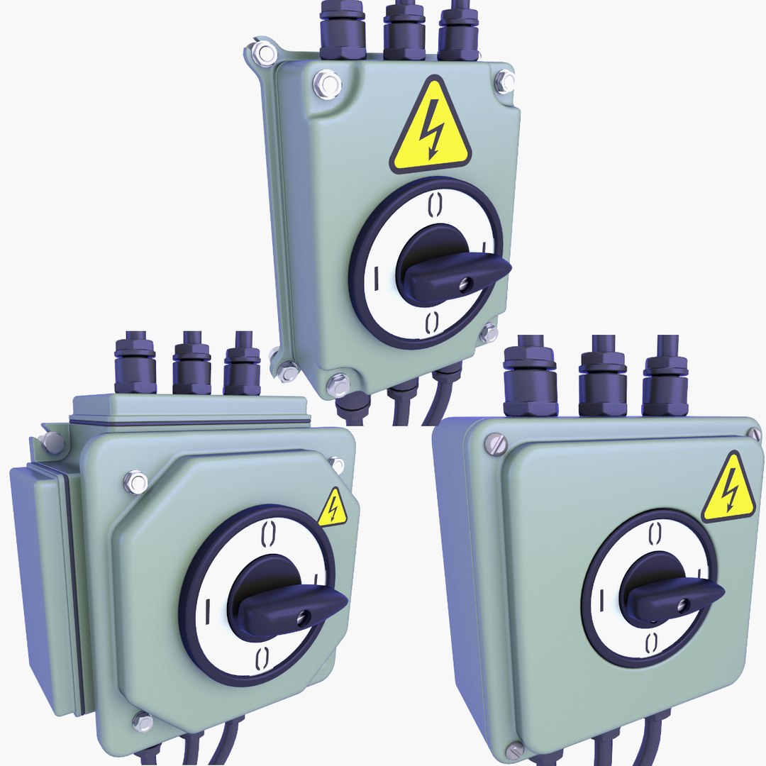Industrial Electric Switches V8 3D Model - TurboSquid 2418056