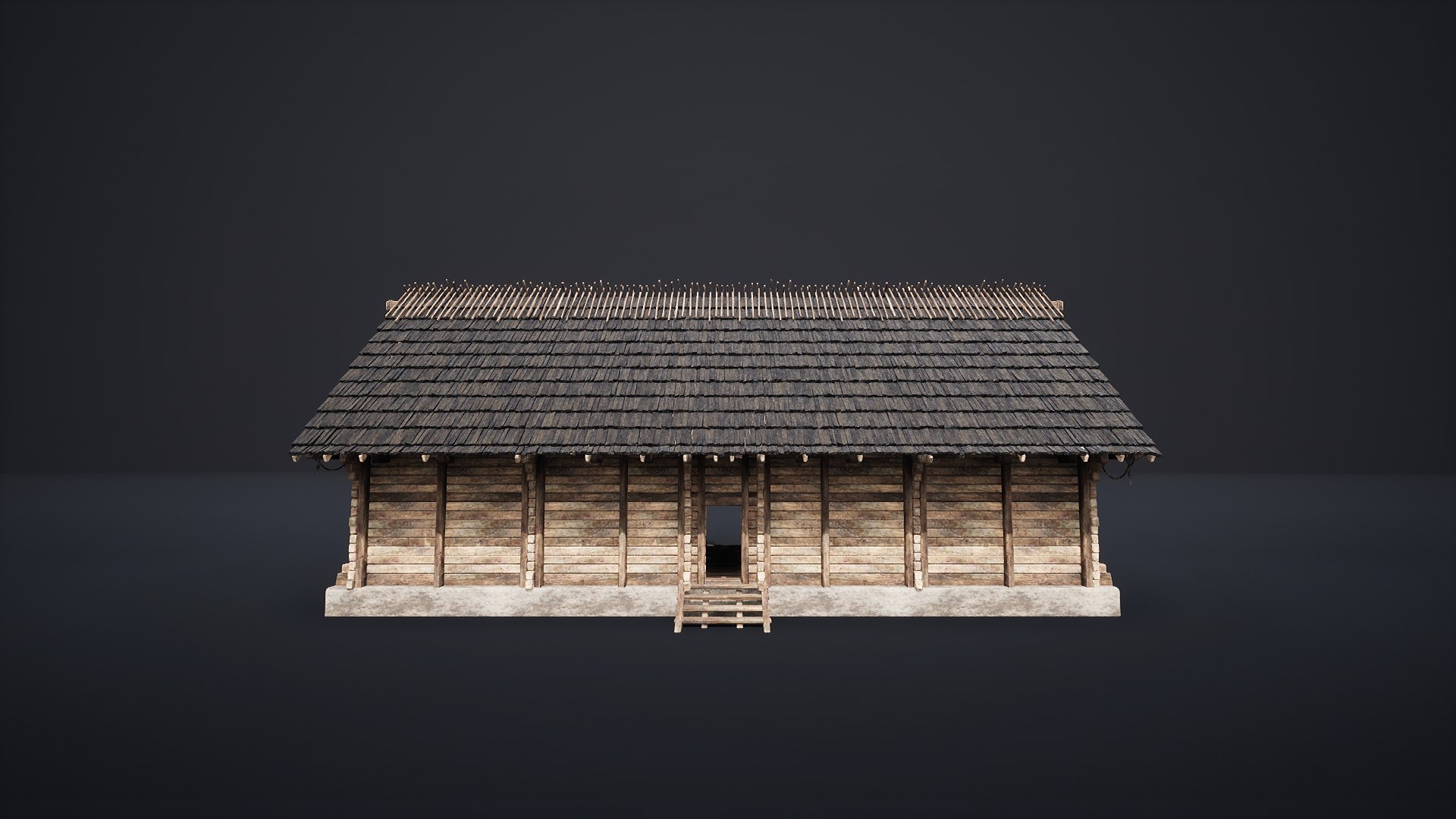 MEDIEVAL HOUSE COTTAGE CABIN HUT VILLAGE SLAVIC CITY AAA NEXTGEN 3D ...