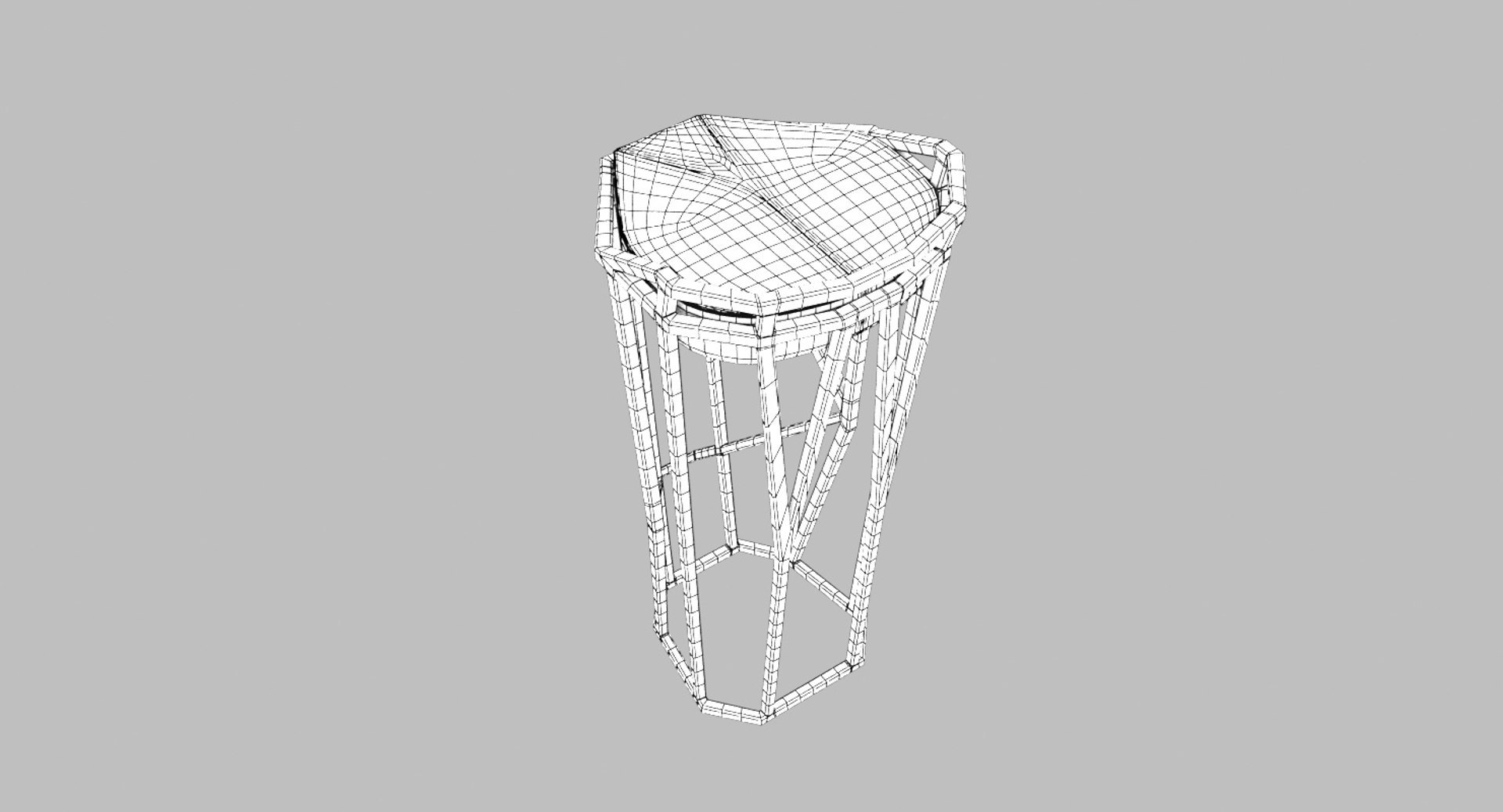 3D Model Modern Minimalistic Octa Stool - TurboSquid 1264986