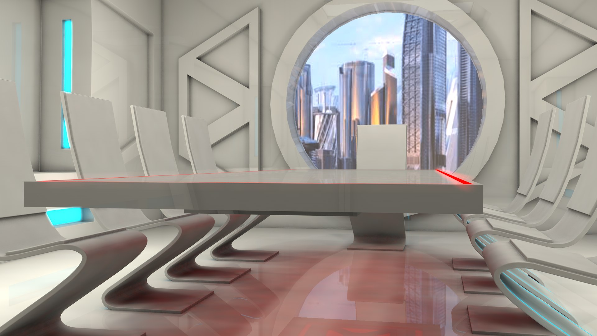 3D Sci Fi Office Model - TurboSquid 2250817