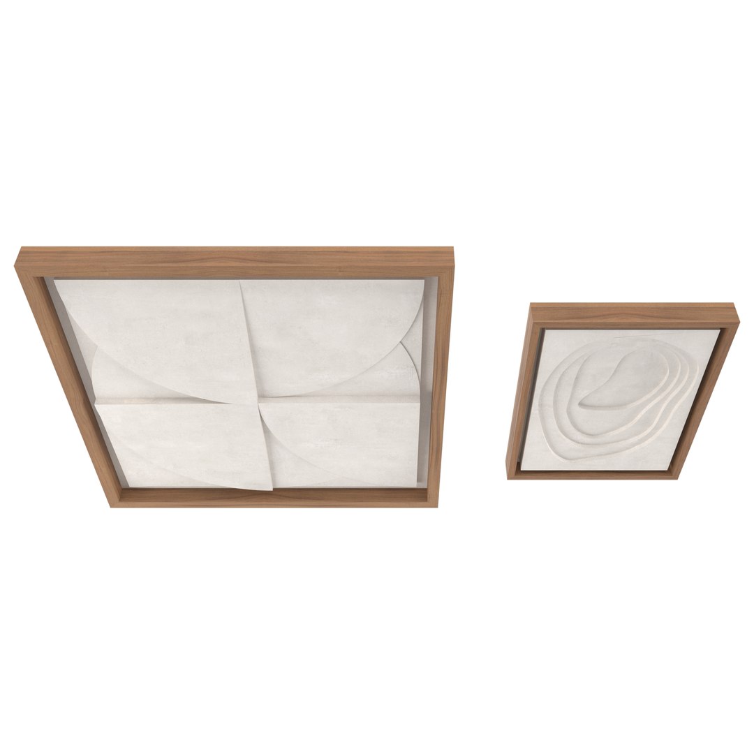 3D Art Panno 3d Wall Art Relief Gypsum Plaster With Wooden Frame Model ...
