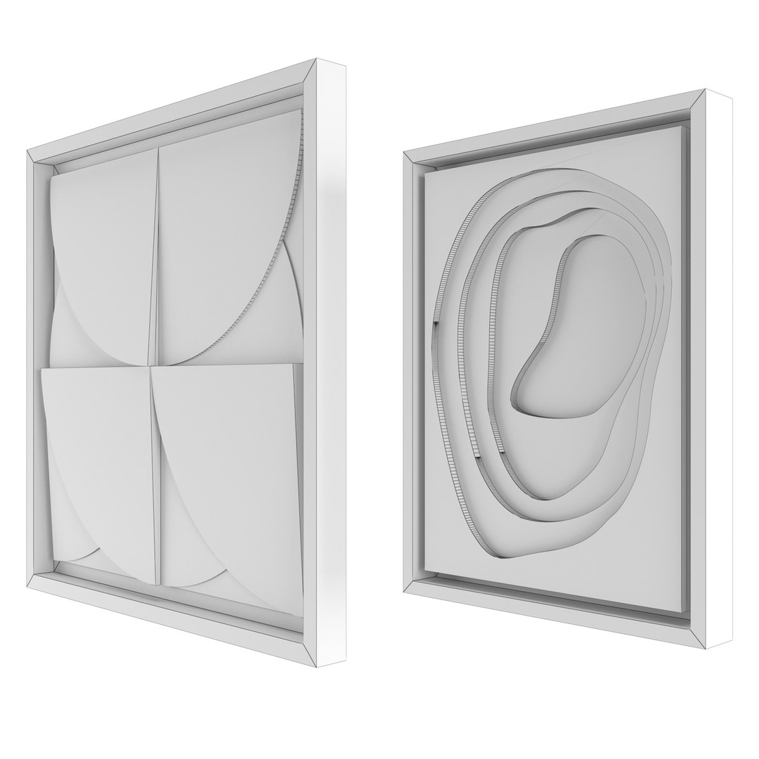 3D Art Panno 3d Wall Art Relief Gypsum Plaster With Wooden Frame Model ...