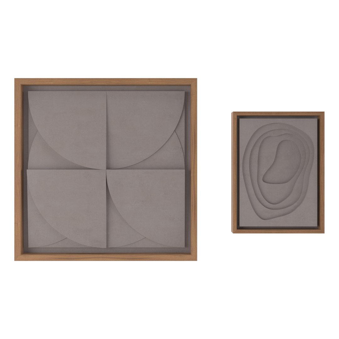 3D Art Panno 3d Wall Art Relief Gypsum Plaster With Wooden Frame Model ...