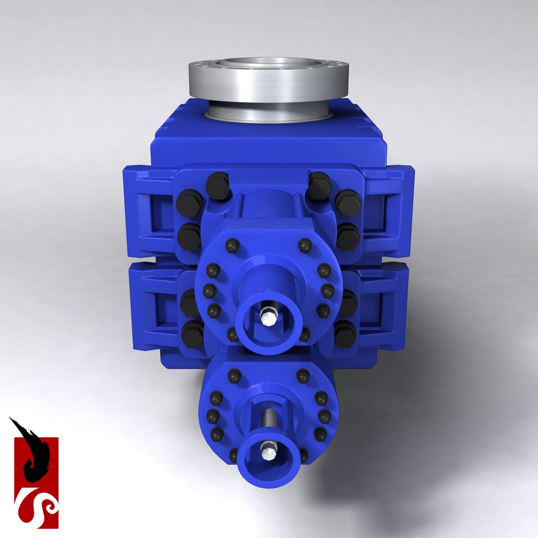 3d Obj Casting Double Ram Bop