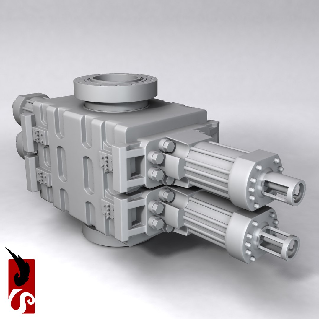 3d Obj Casting Double Ram Bop