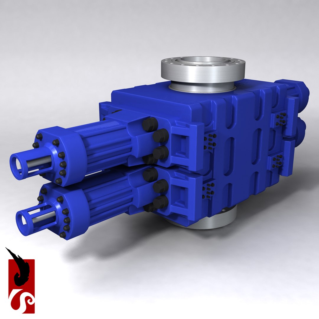 3d Obj Casting Double Ram Bop