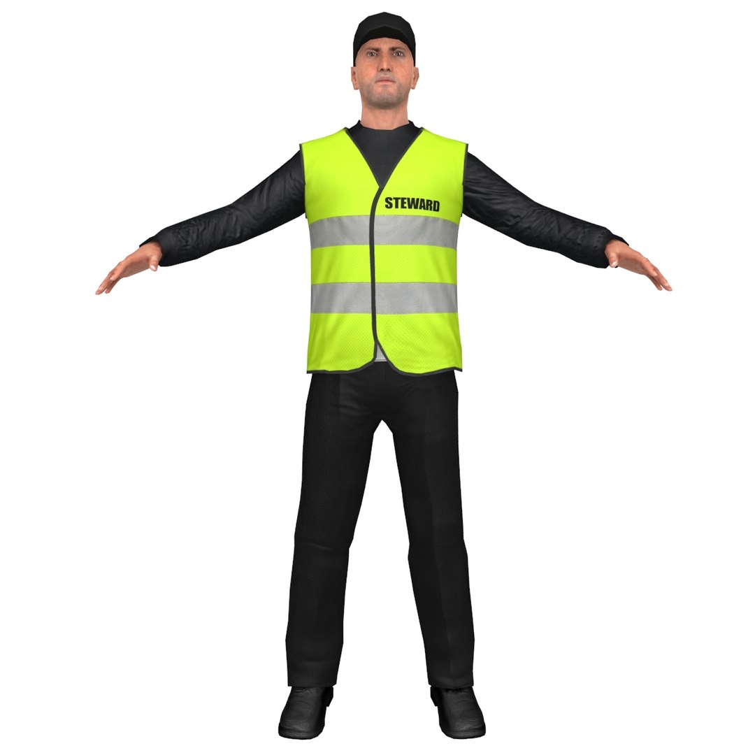 Safety steward 3D model - TurboSquid 1302278