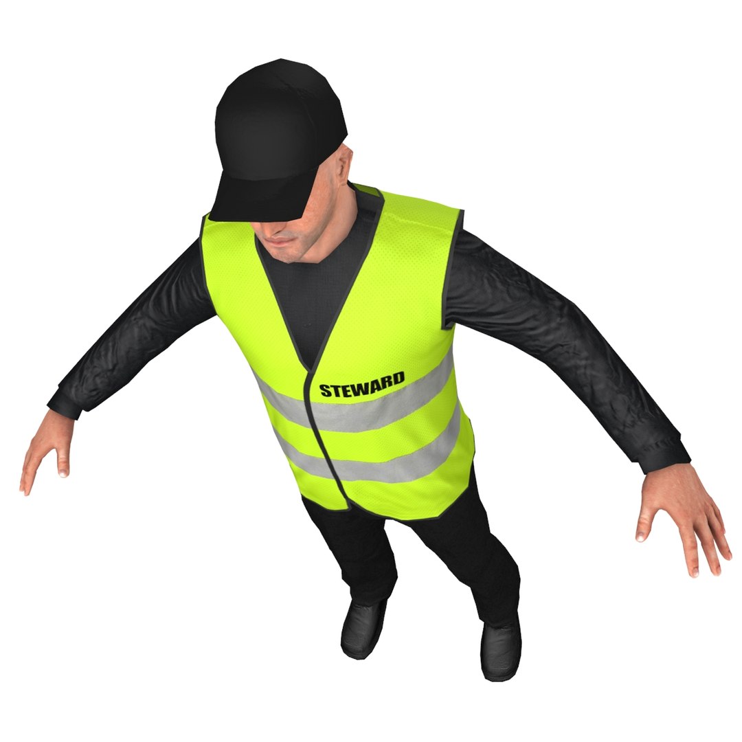 Safety steward 3D model - TurboSquid 1302278