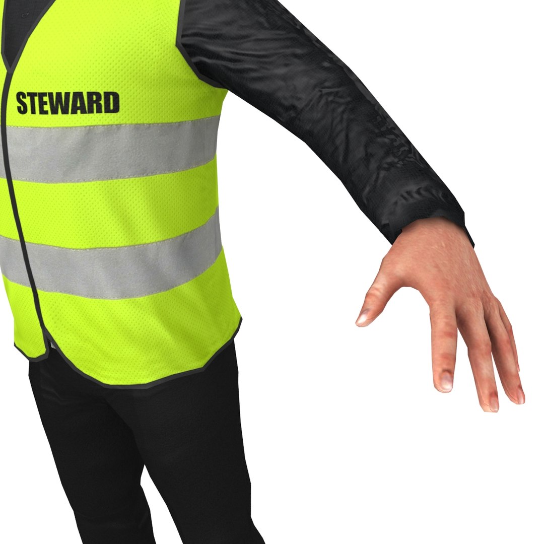 Safety steward 3D model - TurboSquid 1302278