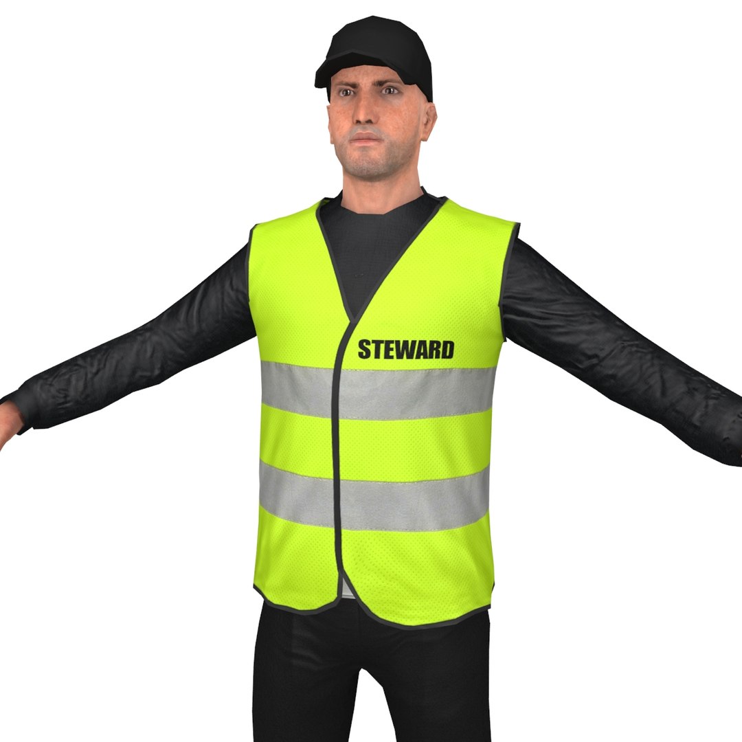 Safety steward 3D model - TurboSquid 1302278