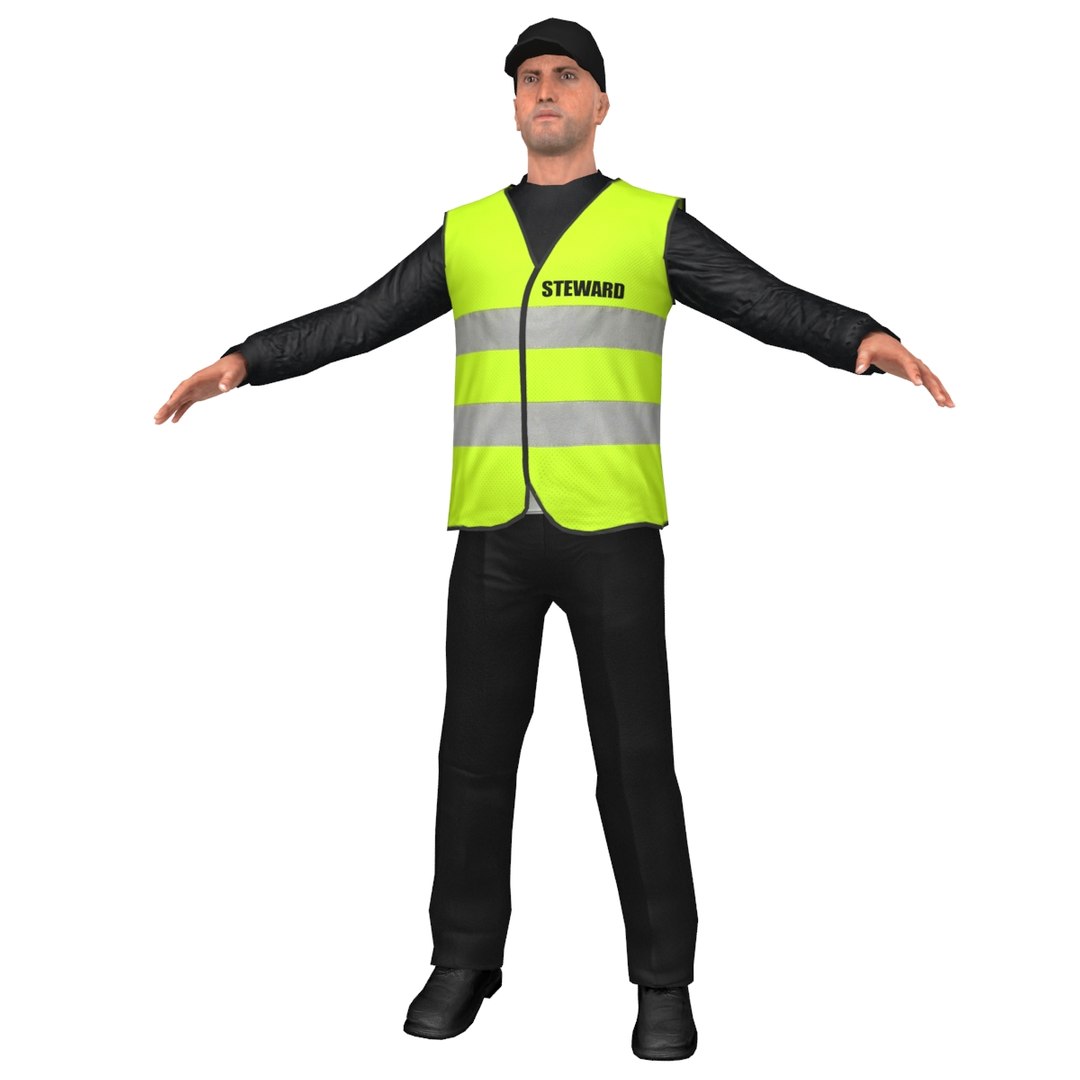 Safety steward 3D model - TurboSquid 1302278