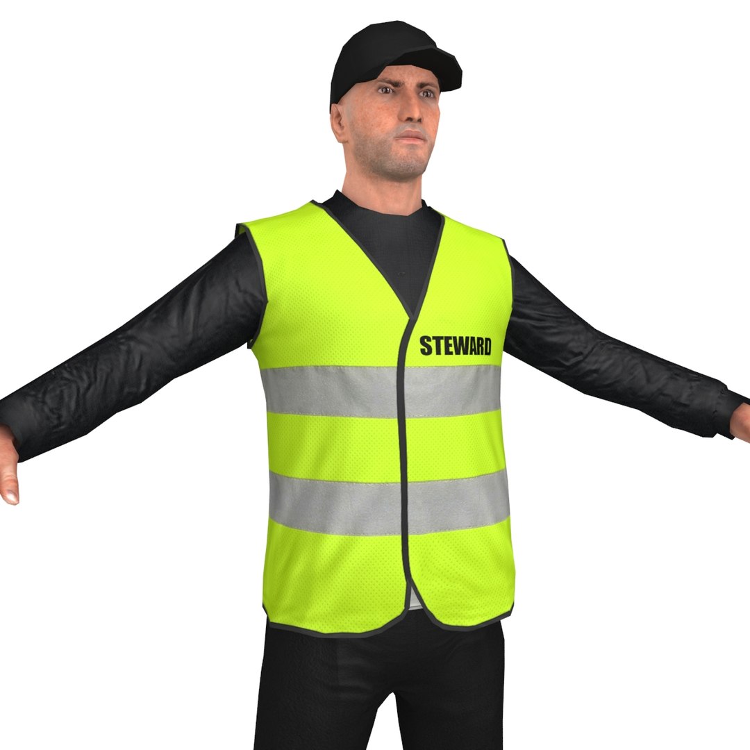 Safety steward 3D model - TurboSquid 1302278