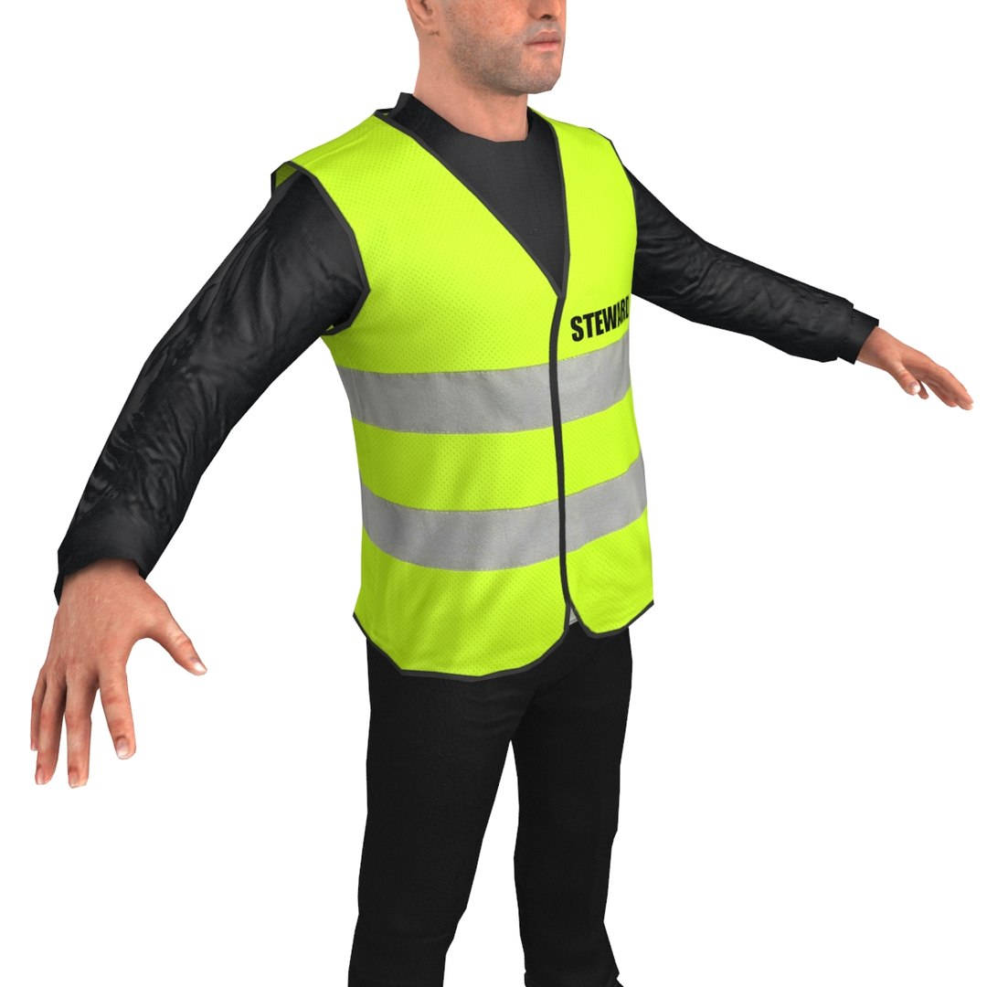 Safety steward 3D model - TurboSquid 1302278