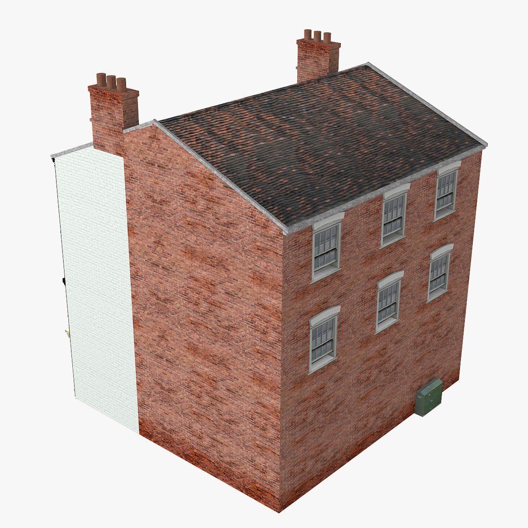 3d Model Photorealistic Brick House 2